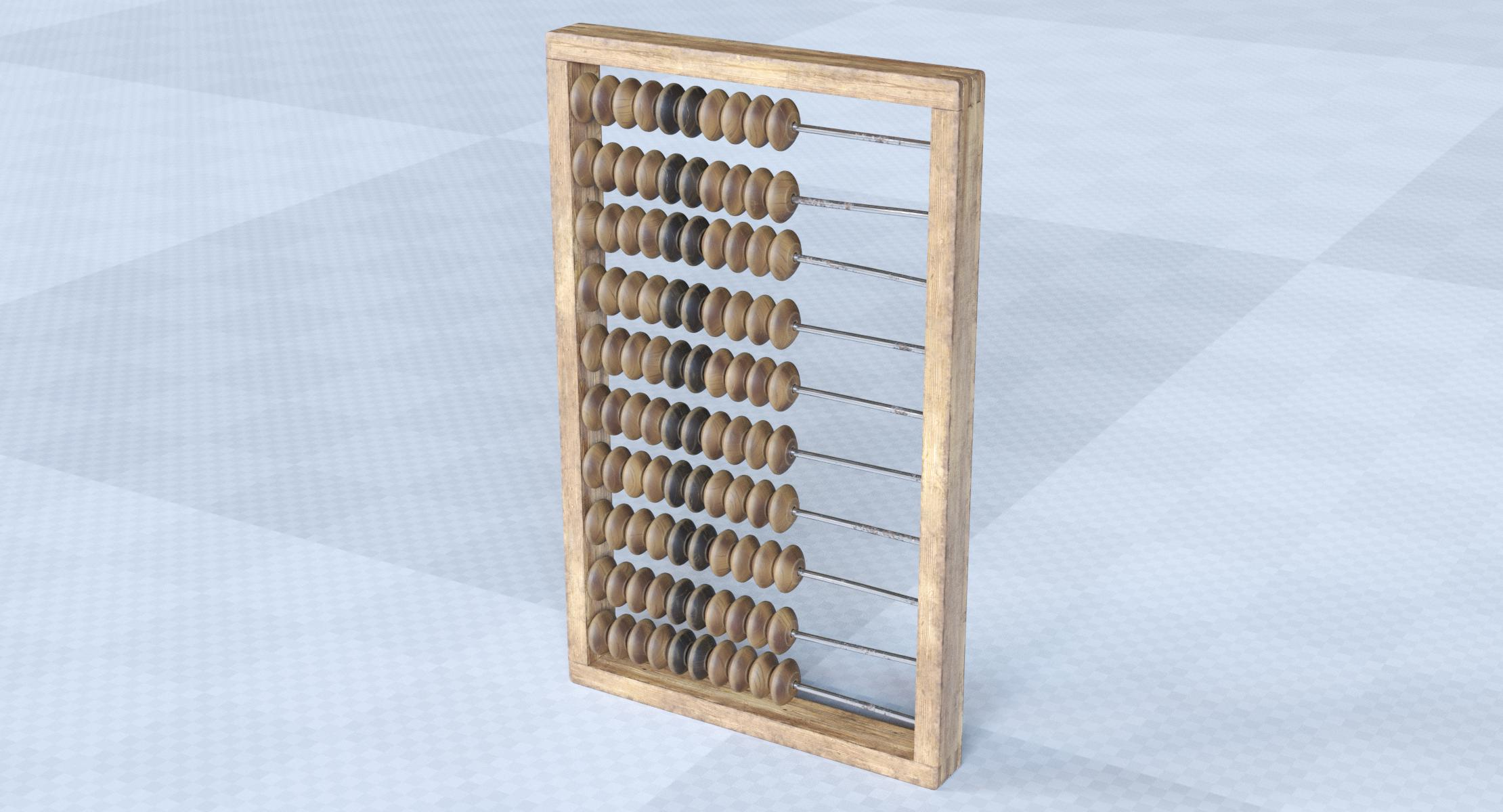 3D wooden abacus - TurboSquid 1332904