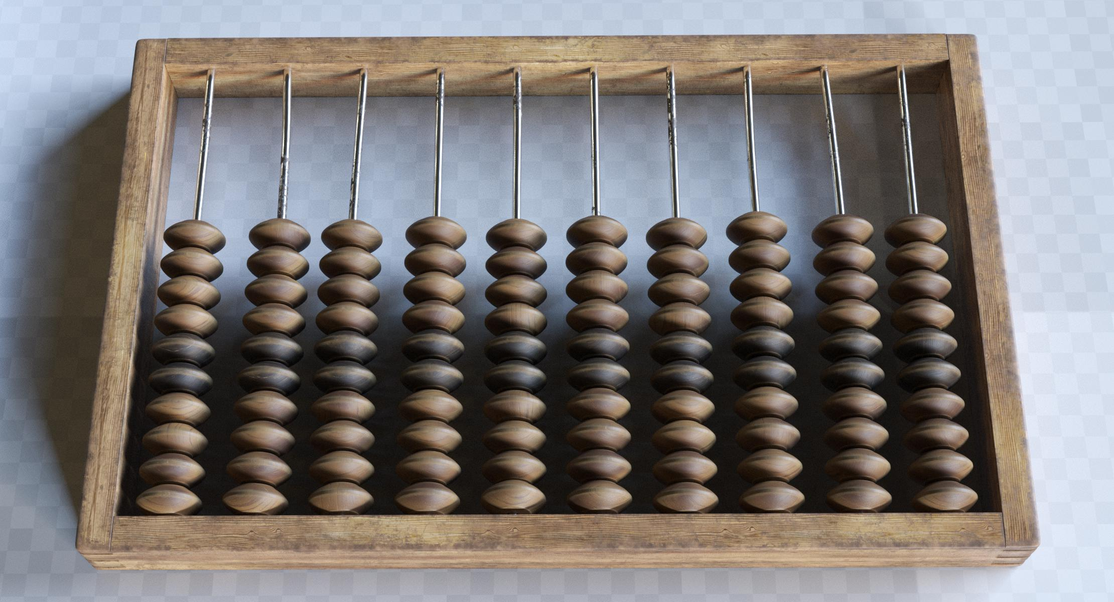 3D wooden abacus - TurboSquid 1332904
