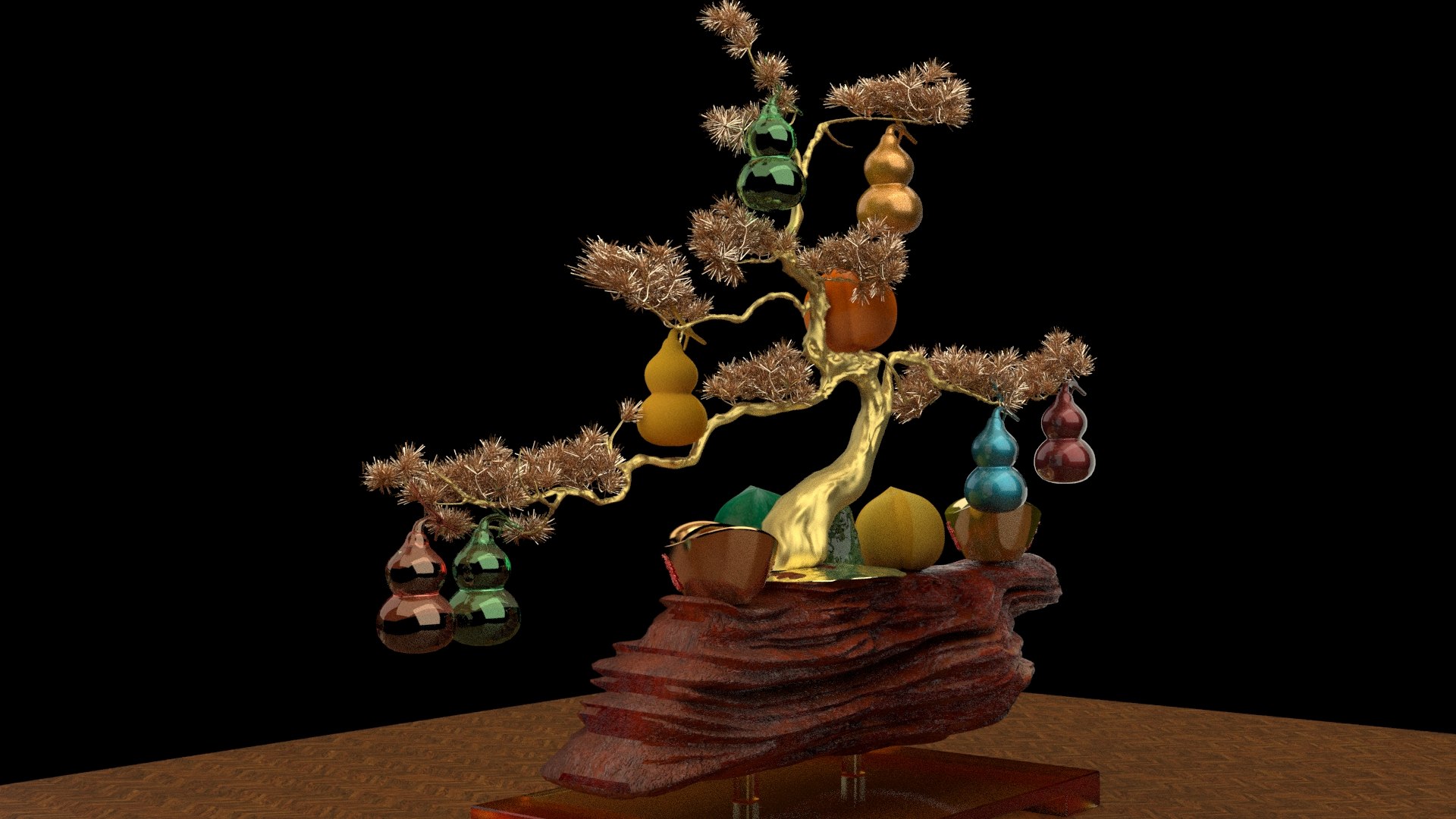 3D model Chinese gourd tree - TurboSquid 2137434