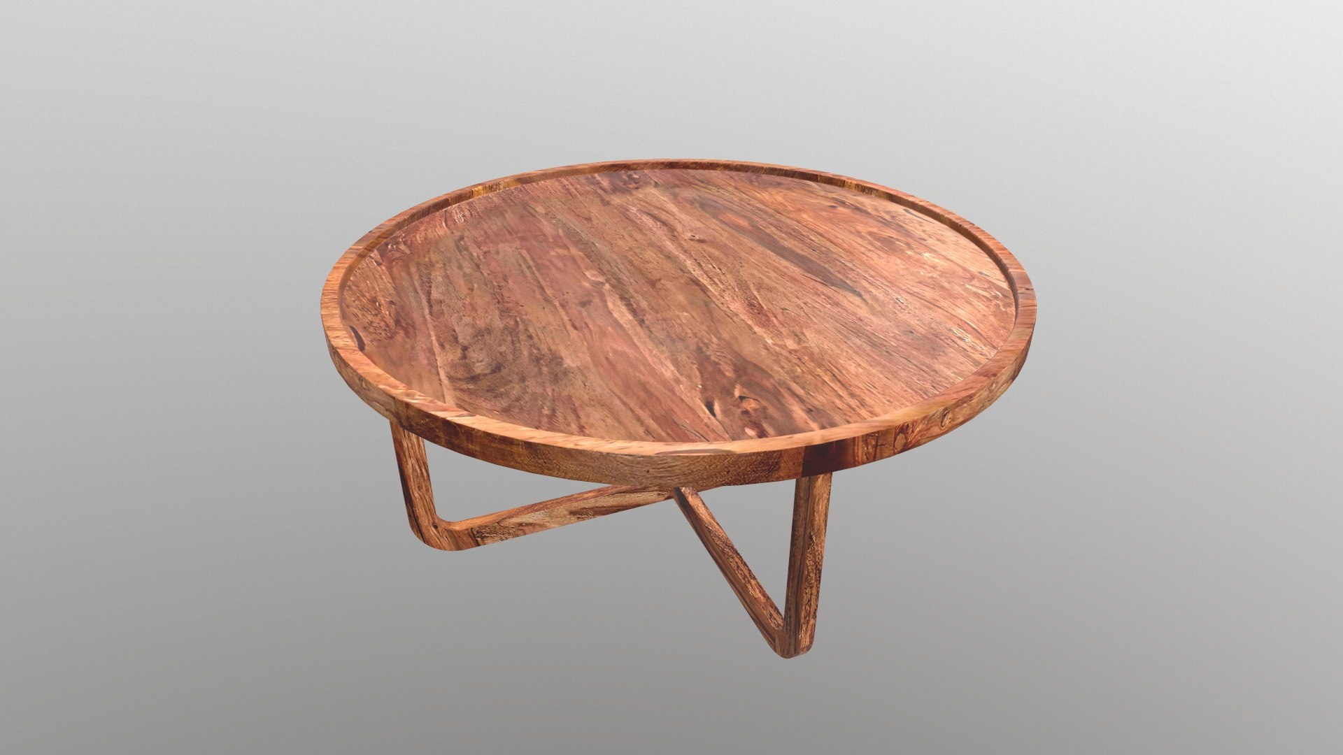 Wooden Round Table 3D Model - TurboSquid 1978116
