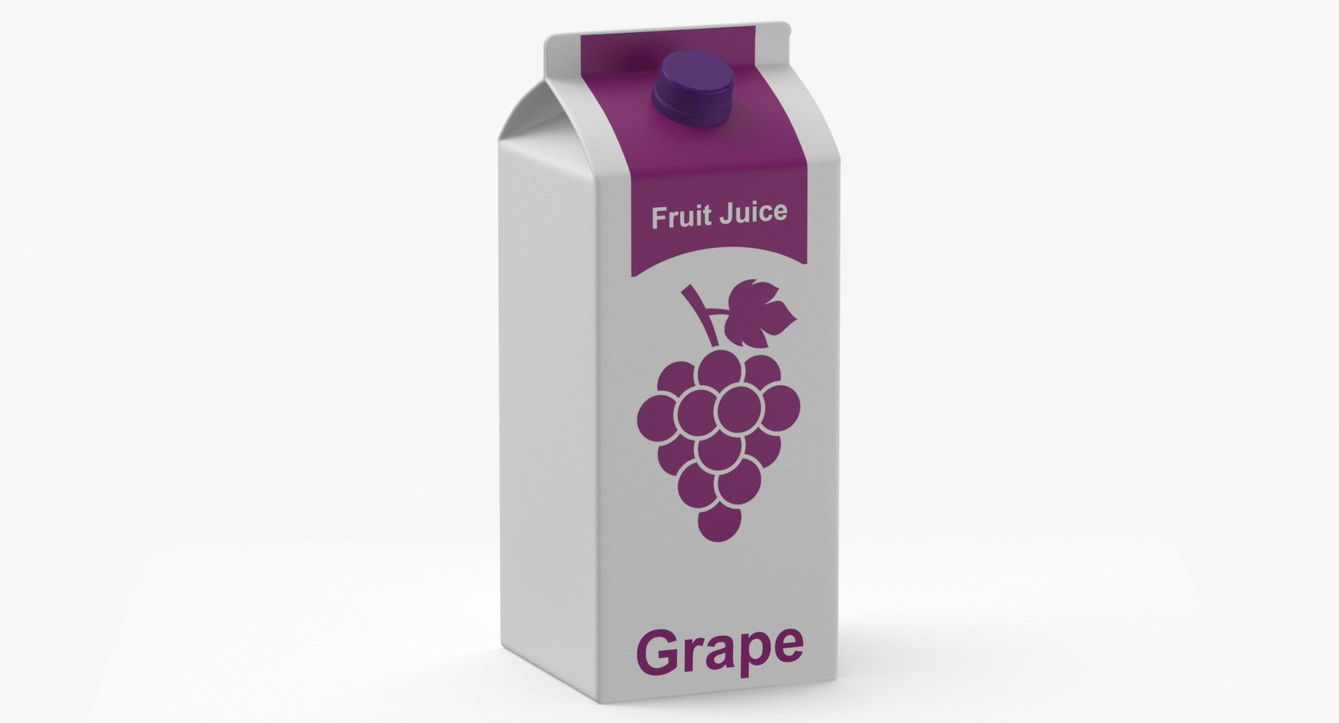 Juice Carton Large Blank and Generic Label model - TurboSquid 2000855