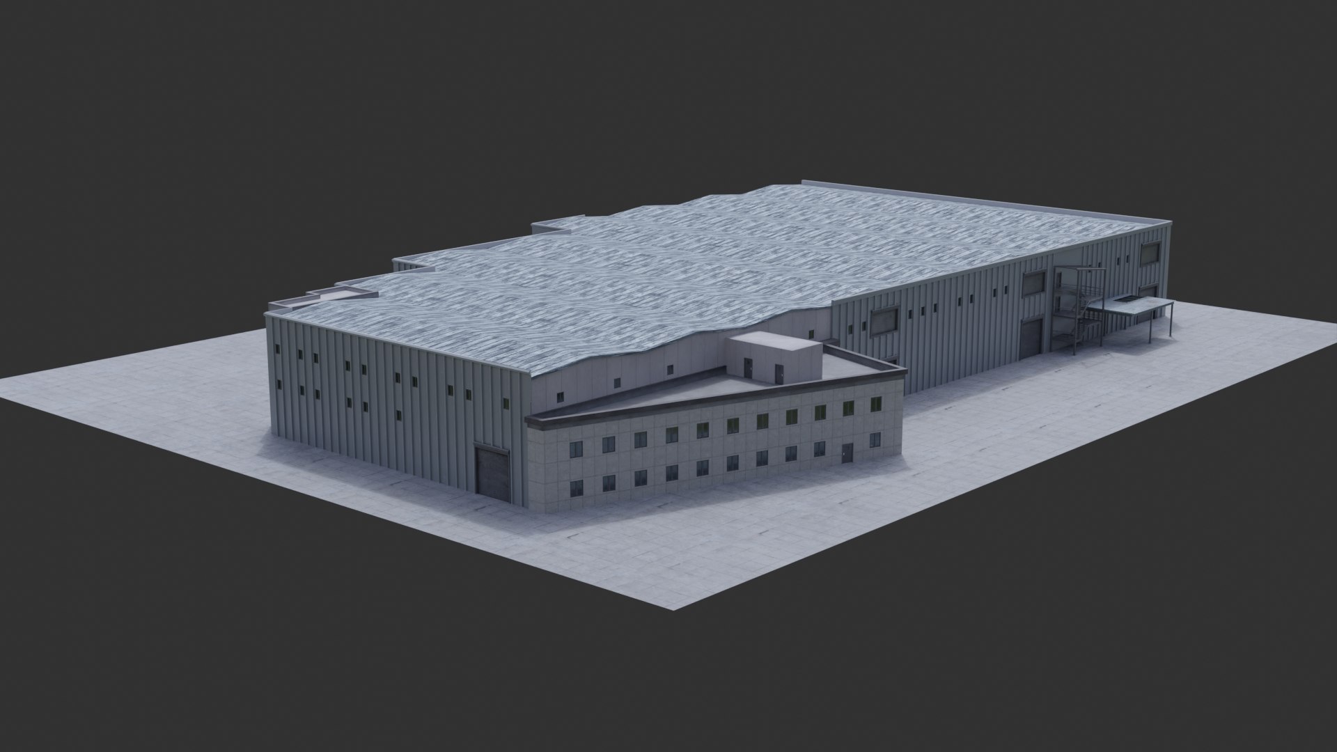 Industrial Warehouse 3D model - TurboSquid 1954616