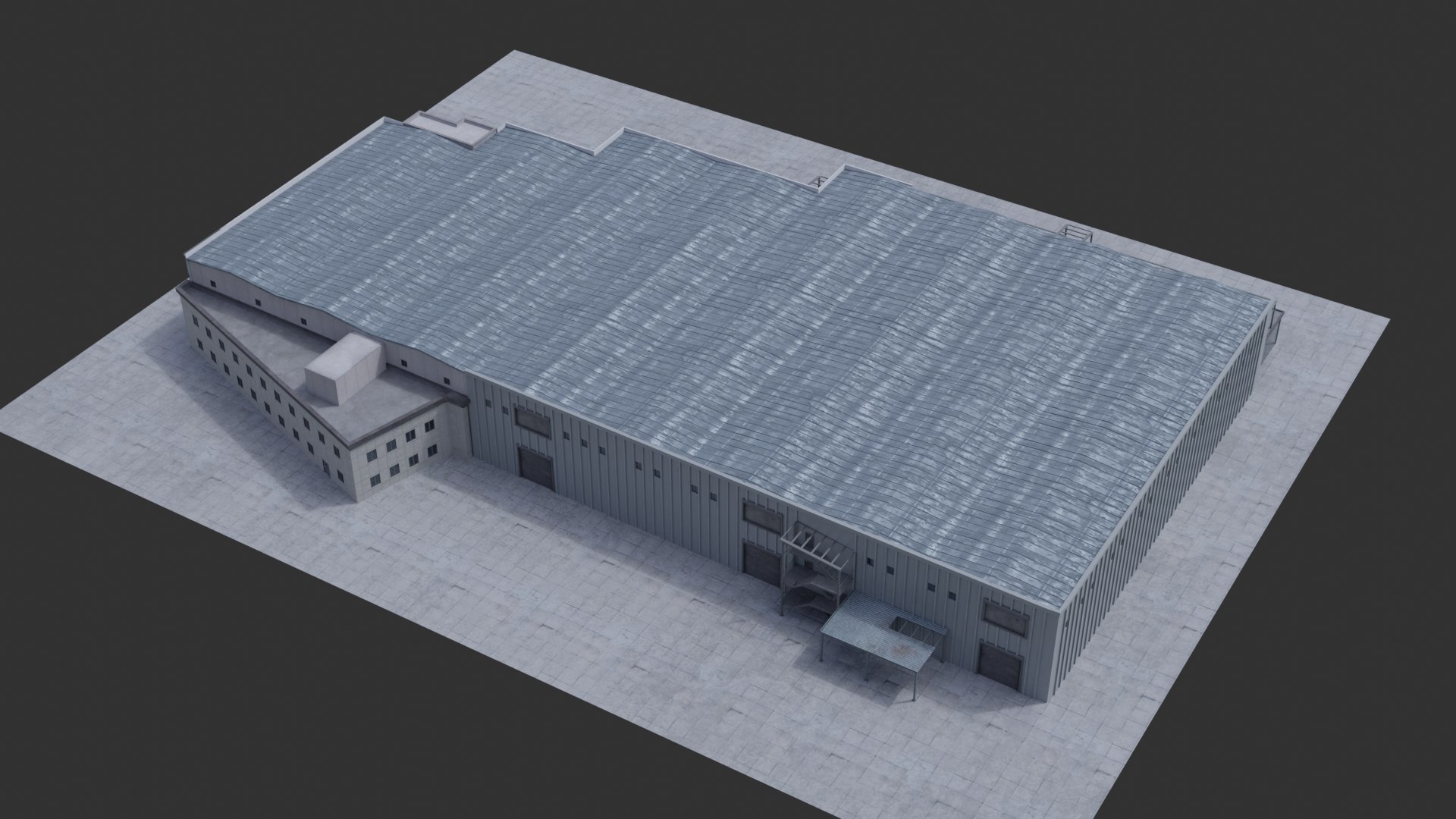 Industrial Warehouse 3D model - TurboSquid 1954616