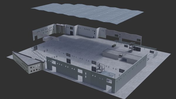Industrial Warehouse 3D model - TurboSquid 1954616