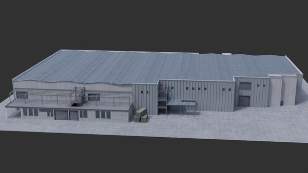 Industrial Warehouse 3D model - TurboSquid 1954616