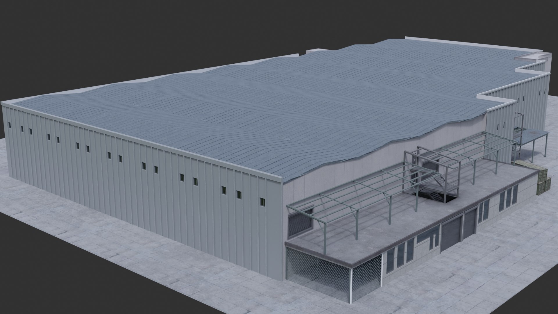 Industrial Warehouse 3D model - TurboSquid 1954616