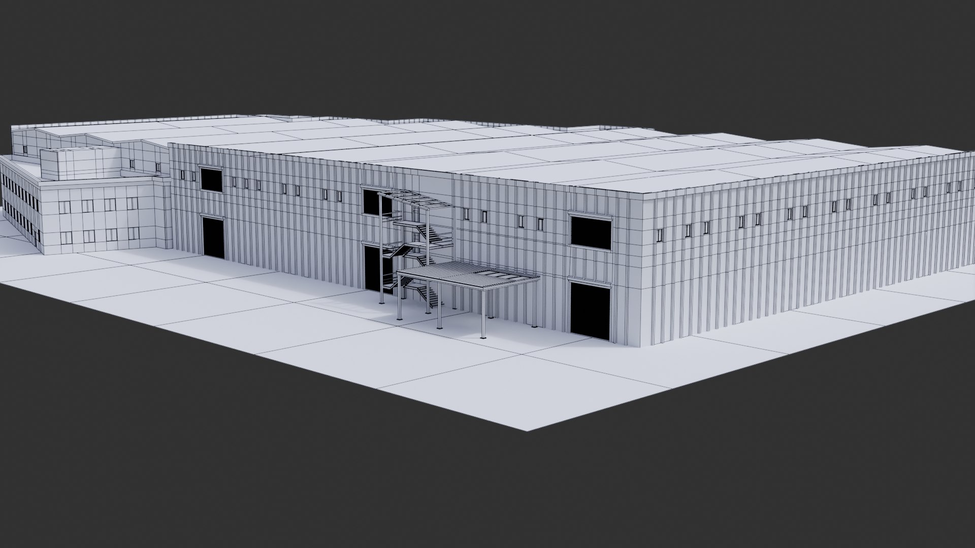 Industrial Warehouse 3D model - TurboSquid 1954616