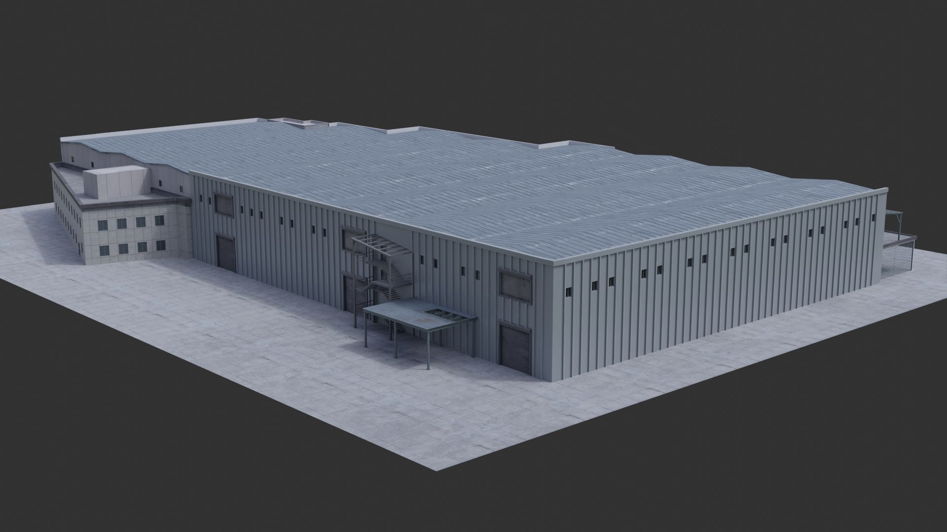 Industrial Warehouse 3D model - TurboSquid 1954616