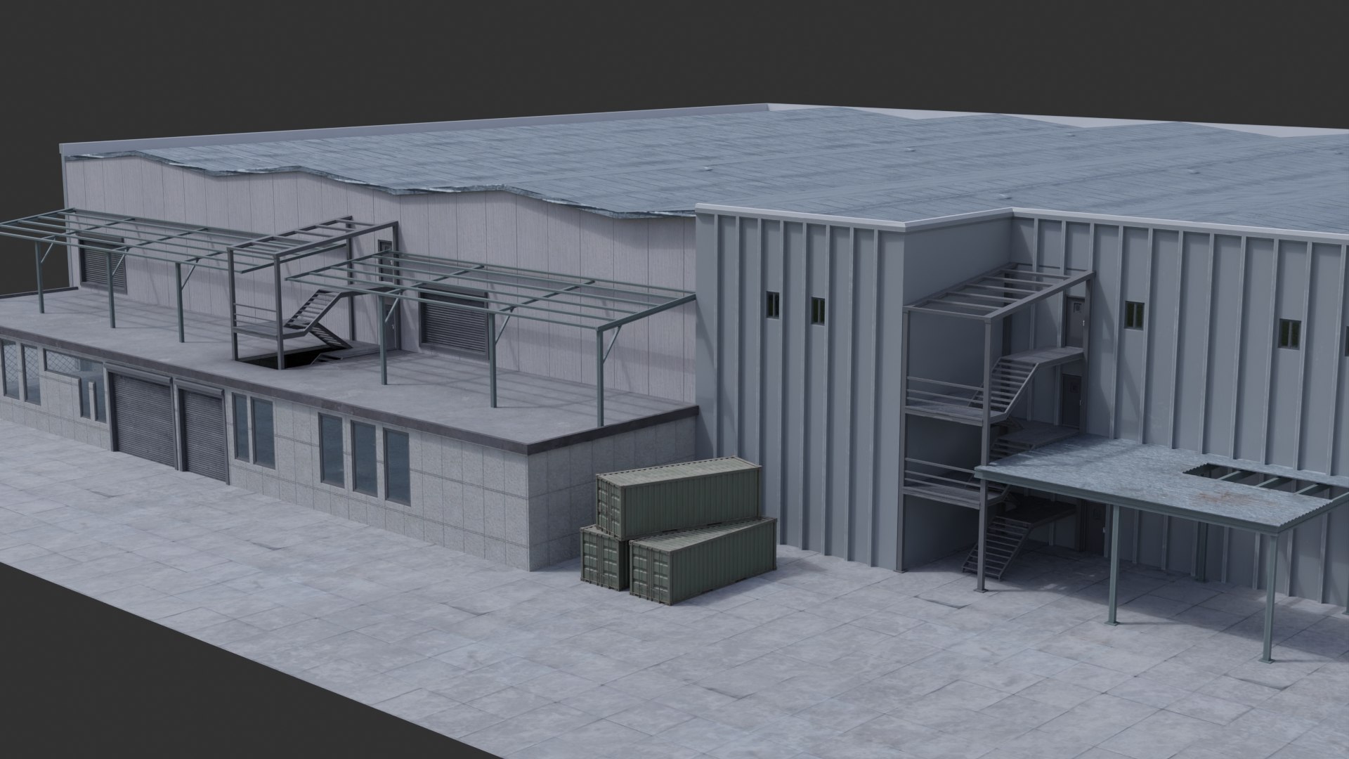 Industrial Warehouse 3D model - TurboSquid 1954616