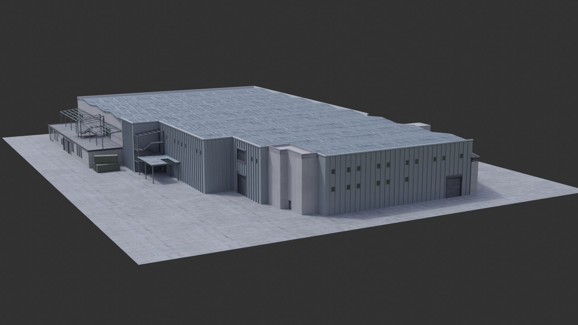 Industrial Warehouse 3D model - TurboSquid 1954616