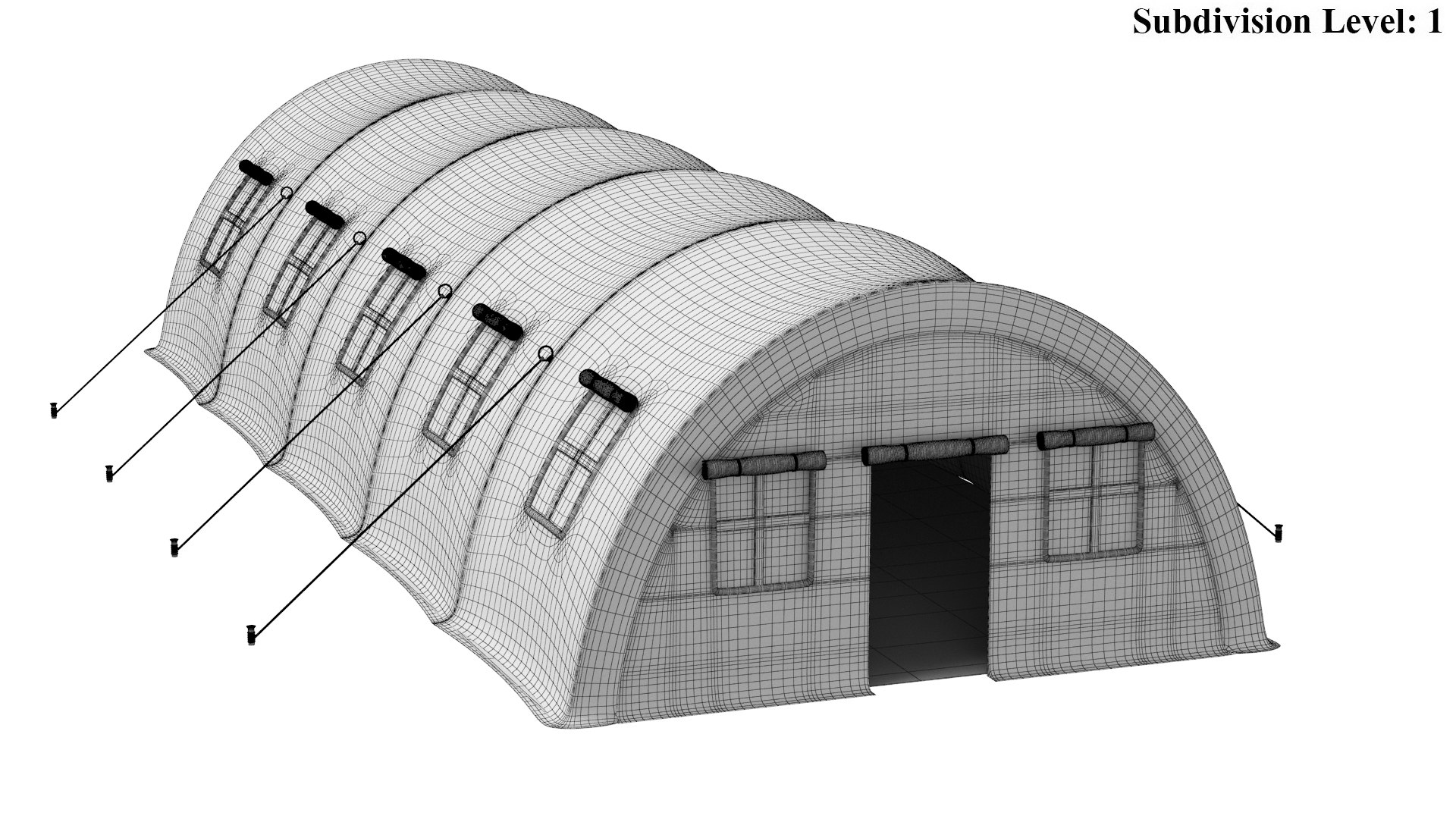 3D Detailed Military Tent Model - TurboSquid 2198349
