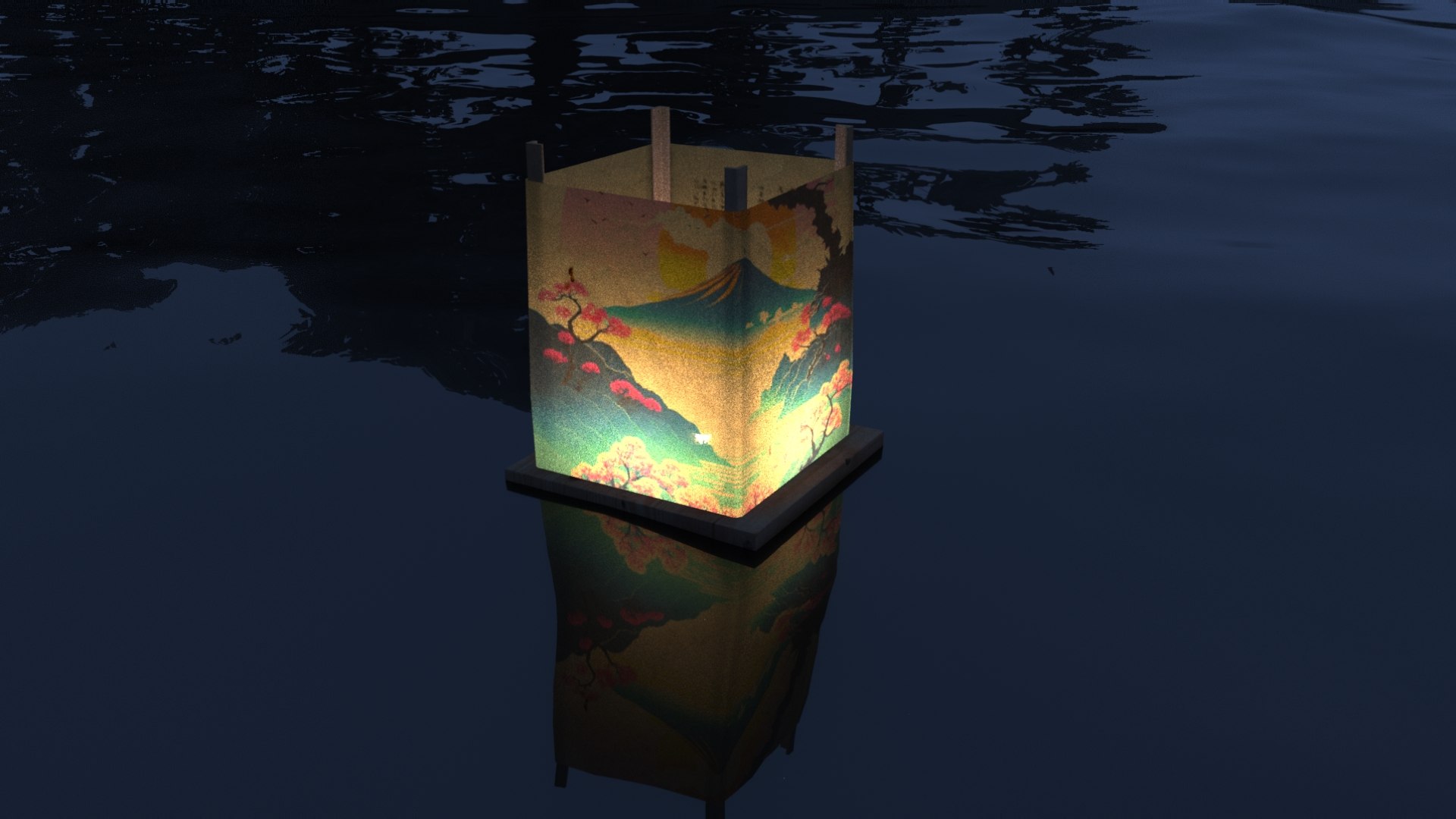 3D Water Lantern Scene - TurboSquid 2069475