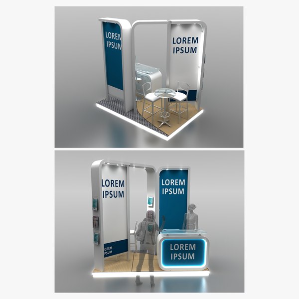 3D Exhibition stand Fuar 3x2m model - TurboSquid 1754032