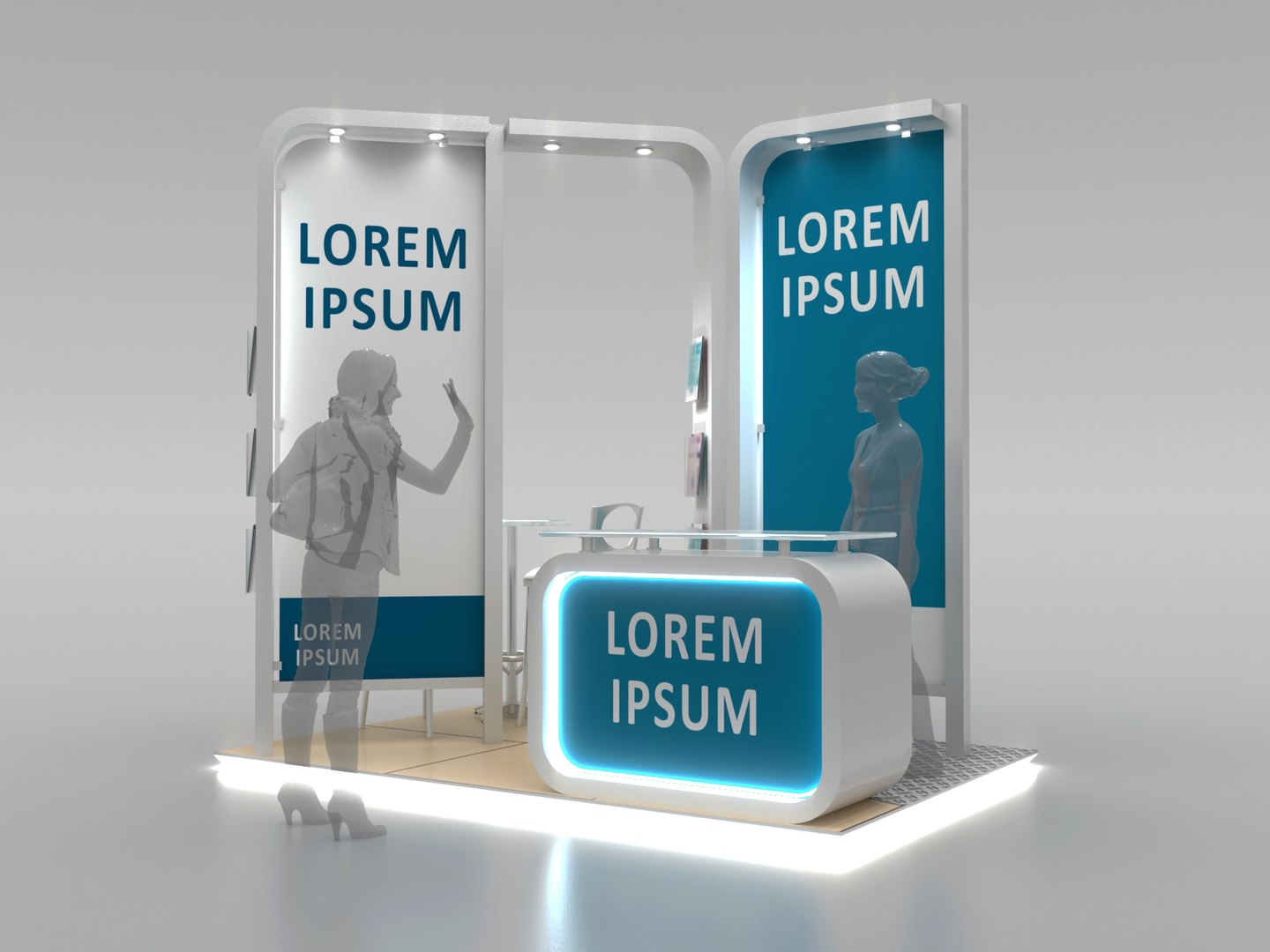 3D Exhibition Stand Fuar 3x2m Model - TurboSquid 1754032