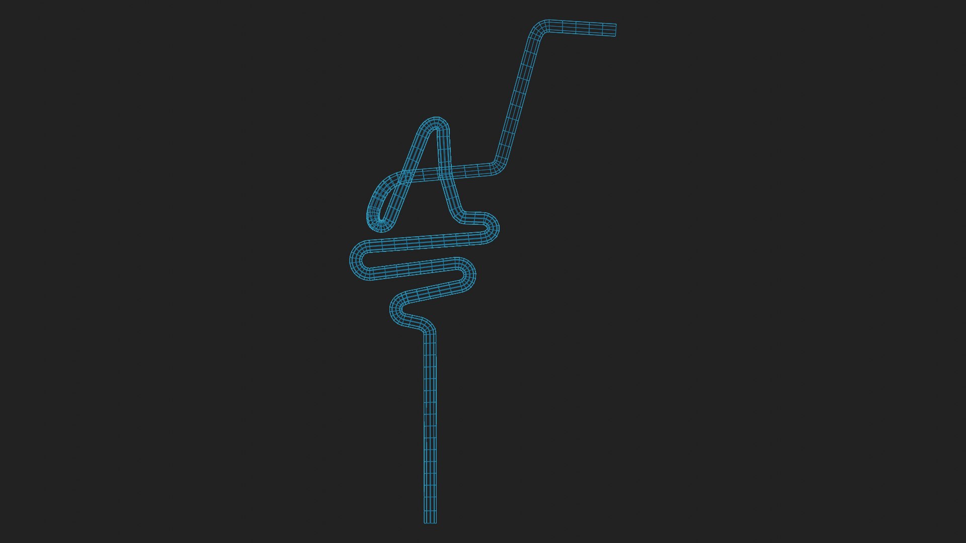 Crazy Straw Letter A 3D Model - TurboSquid 1801232