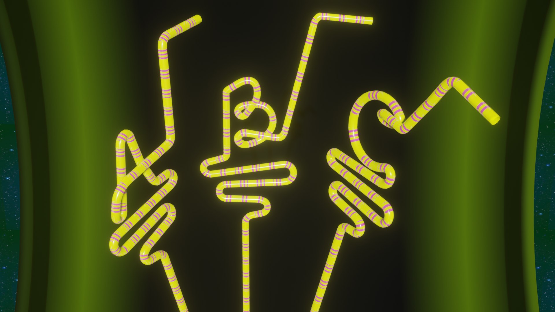 Crazy Straw Letter A 3D Model - TurboSquid 1801232