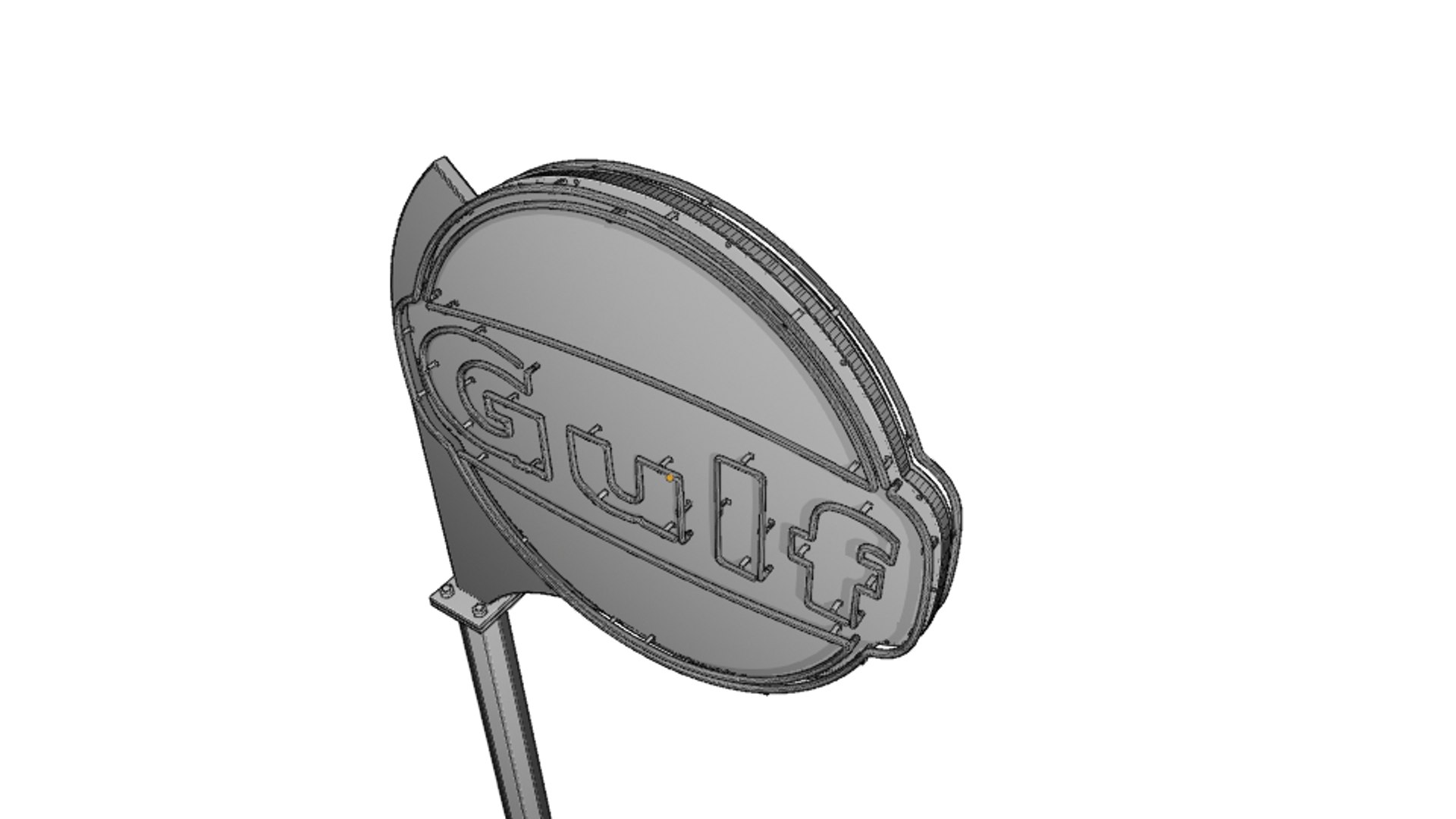 3D GULF NEON SIGN 1950s - TurboSquid 1967028