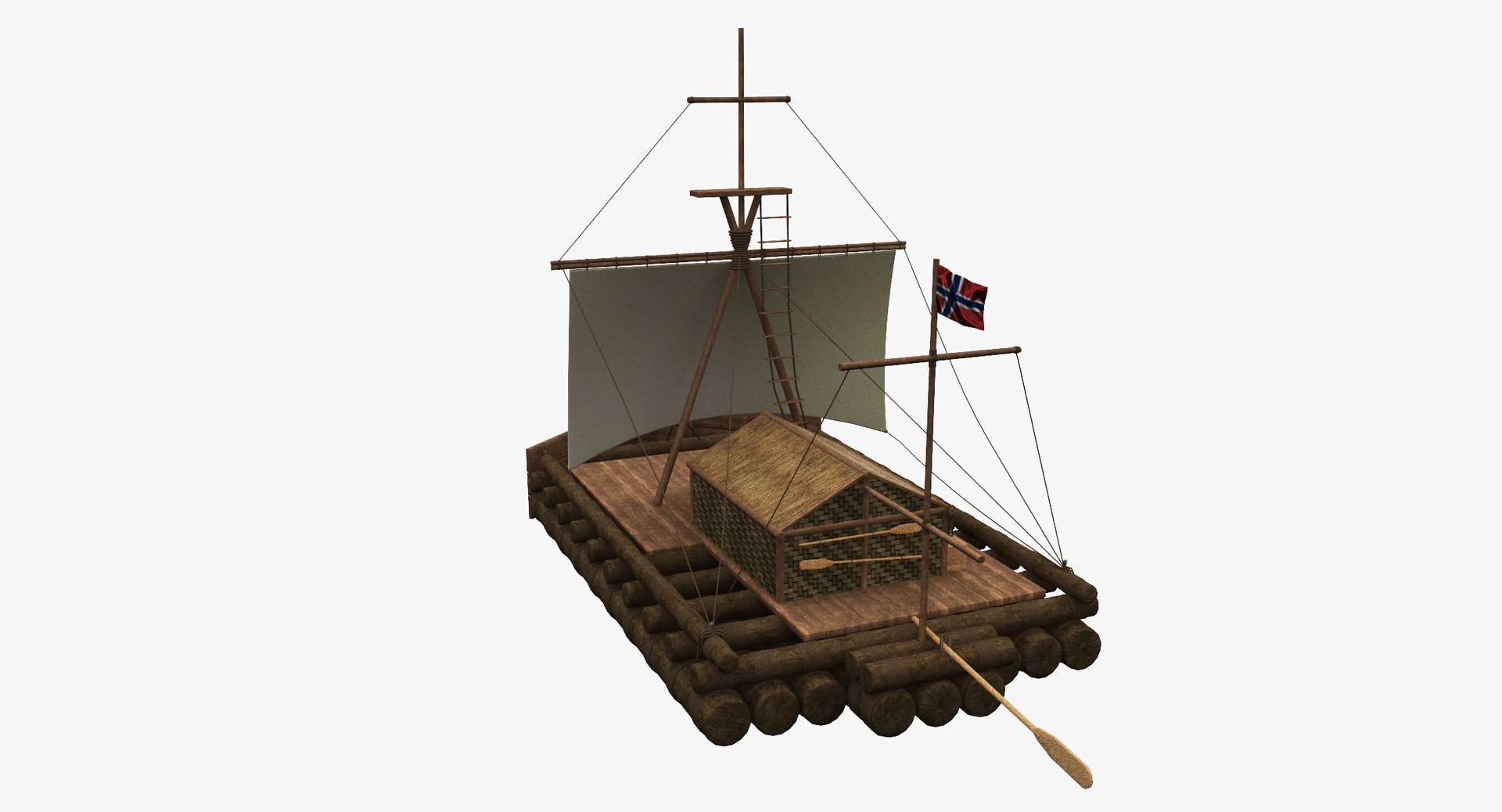 Kon-tiki Raft 3D - TurboSquid 1363693