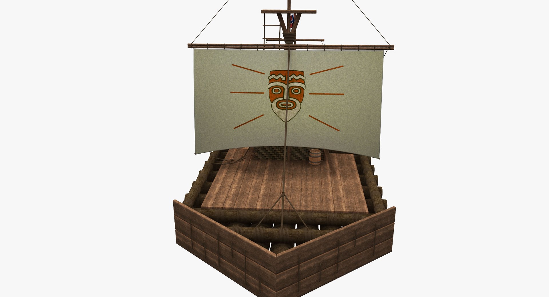 Kon-tiki Raft 3D - TurboSquid 1363693