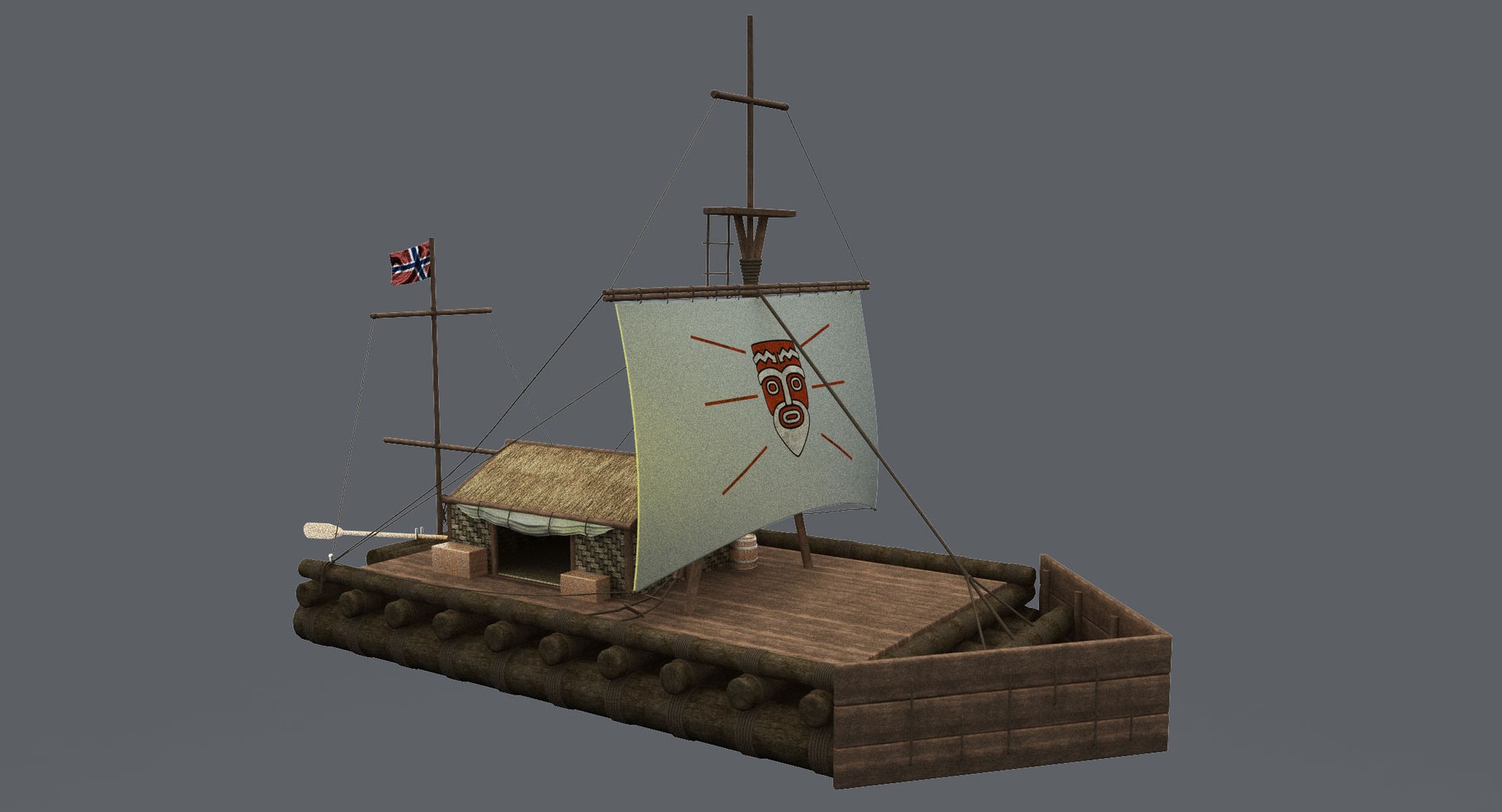 Kon-tiki Raft 3D - TurboSquid 1363693