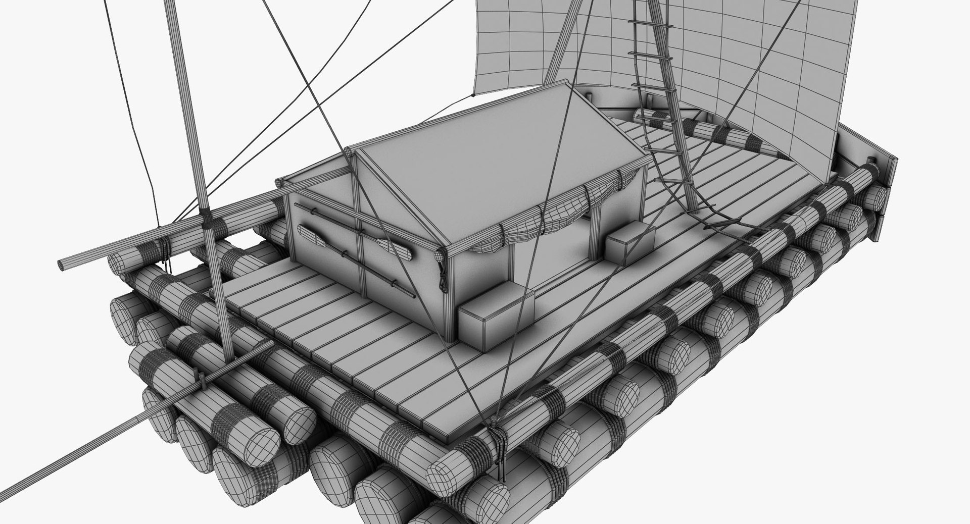 Kon-tiki Raft 3D - TurboSquid 1363693