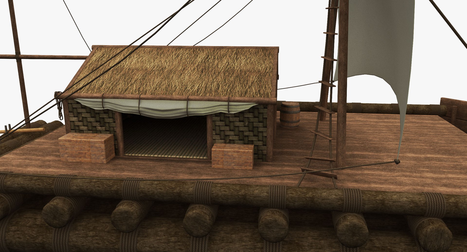 Kon-tiki Raft 3D - TurboSquid 1363693