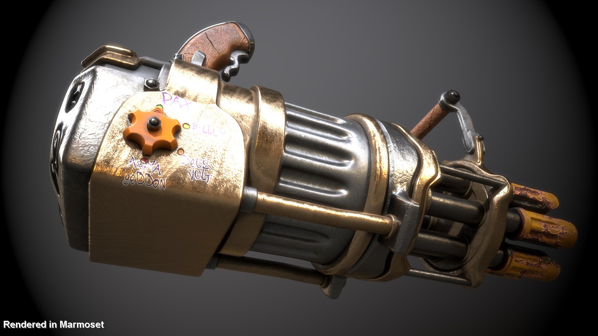 3D Gatling Machine Gun Arcane Jinx LoL Model - TurboSquid 1834986