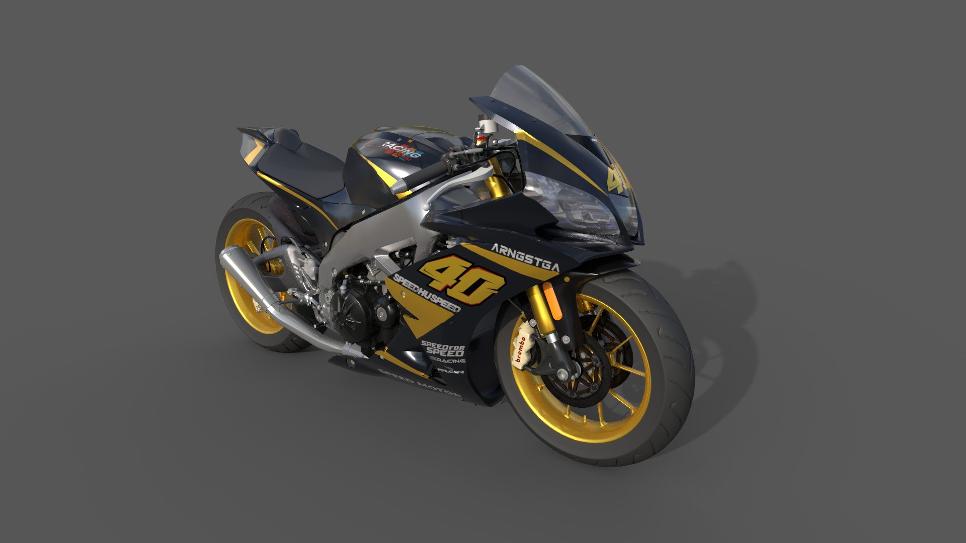 3D Realistic Sport Motorcycle Racing 3D Model Model - TurboSquid 2486287