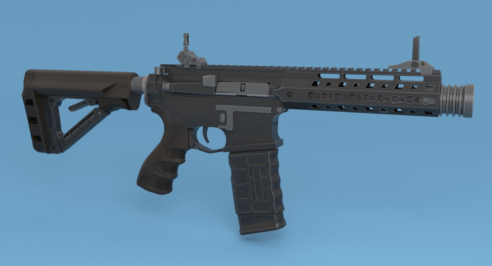 3D Assault Rifle - TurboSquid 1341168
