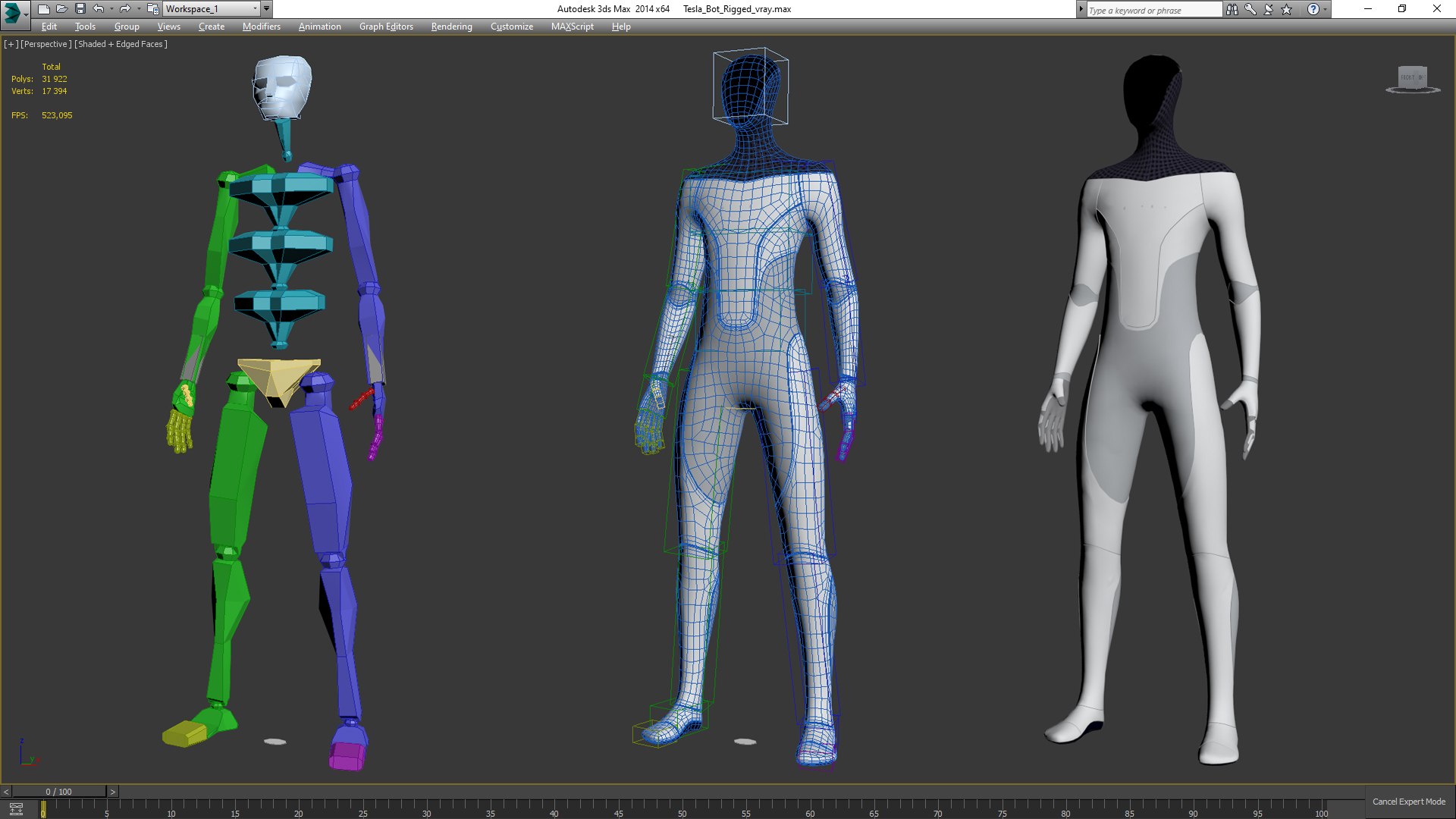 Tesla Bot Rigged 3D model - TurboSquid 1807075