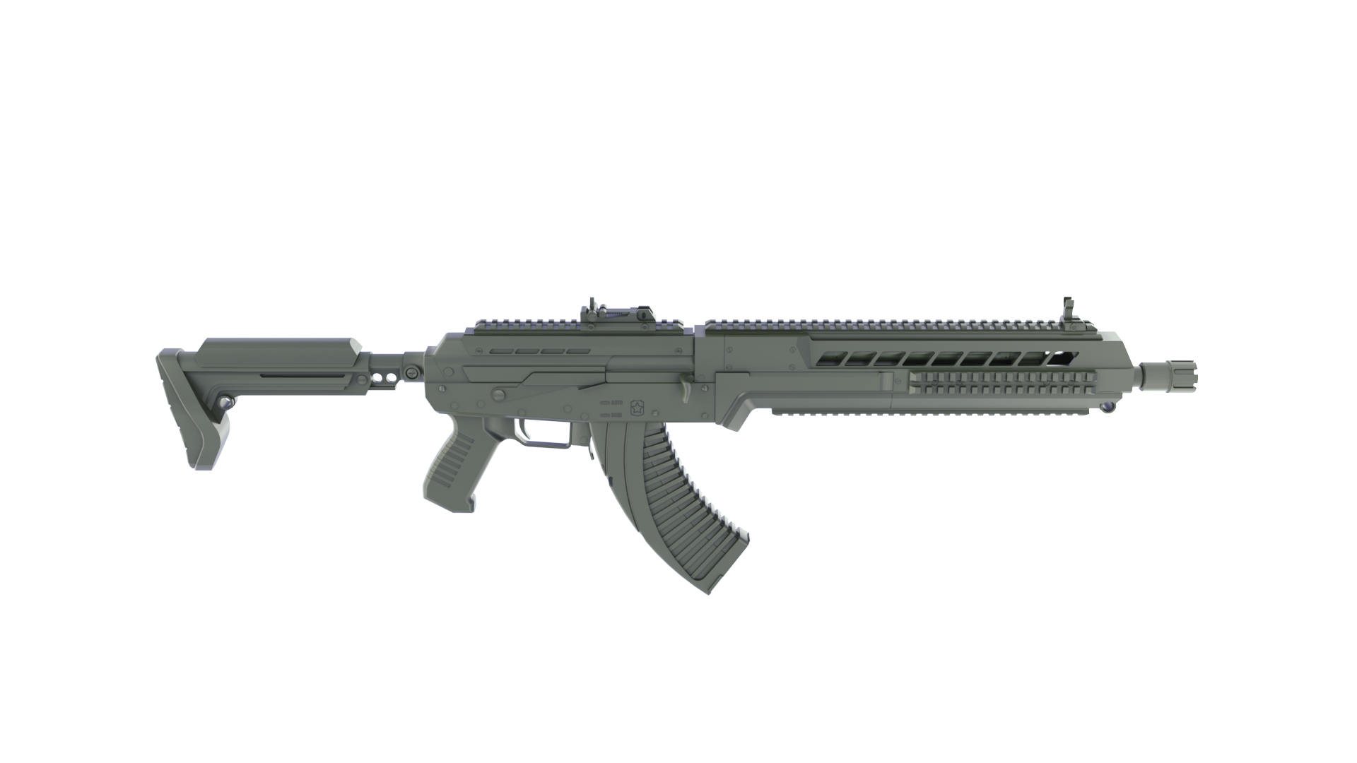 3D Custom AK-124 Model - TurboSquid 1972826