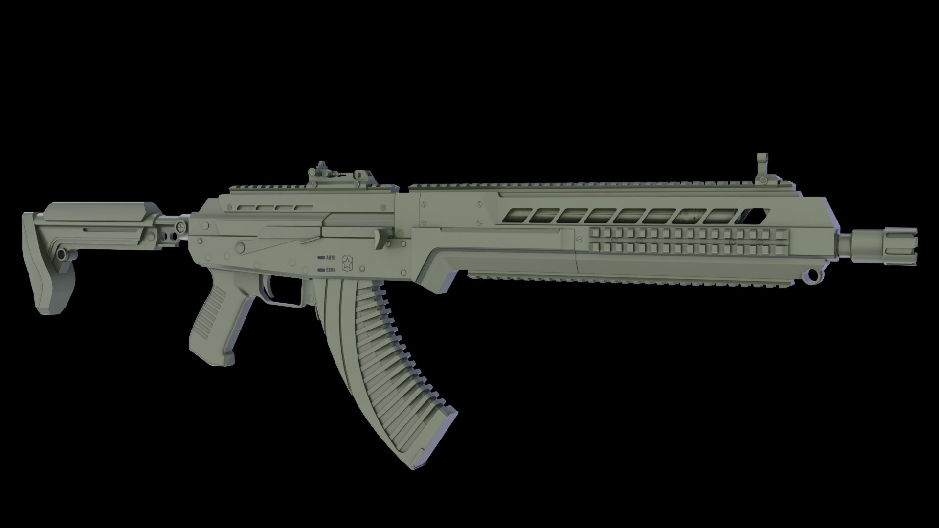 3D Custom AK-124 Model - TurboSquid 1972826