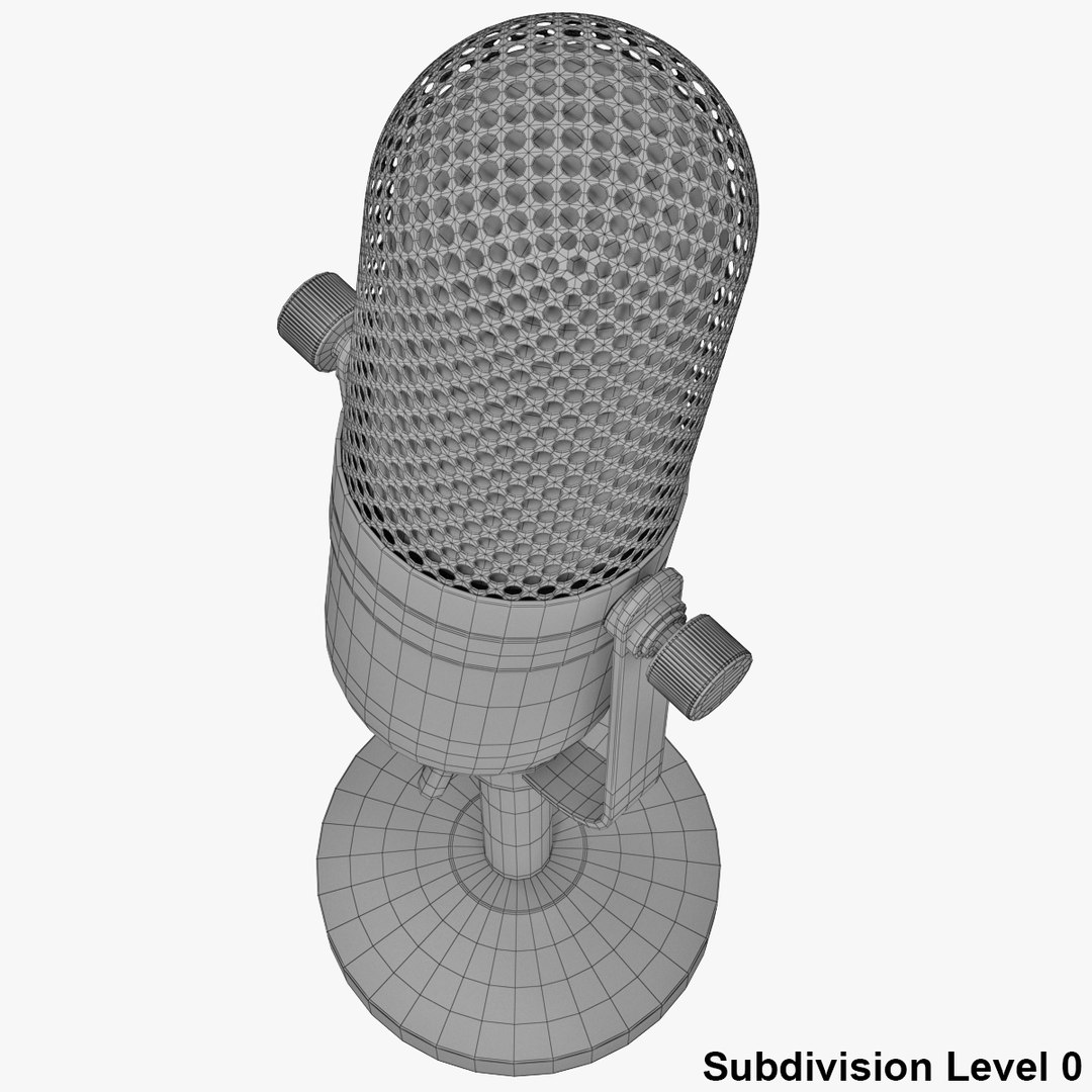 3D Retro Microphone Mic Model - TurboSquid 1218087