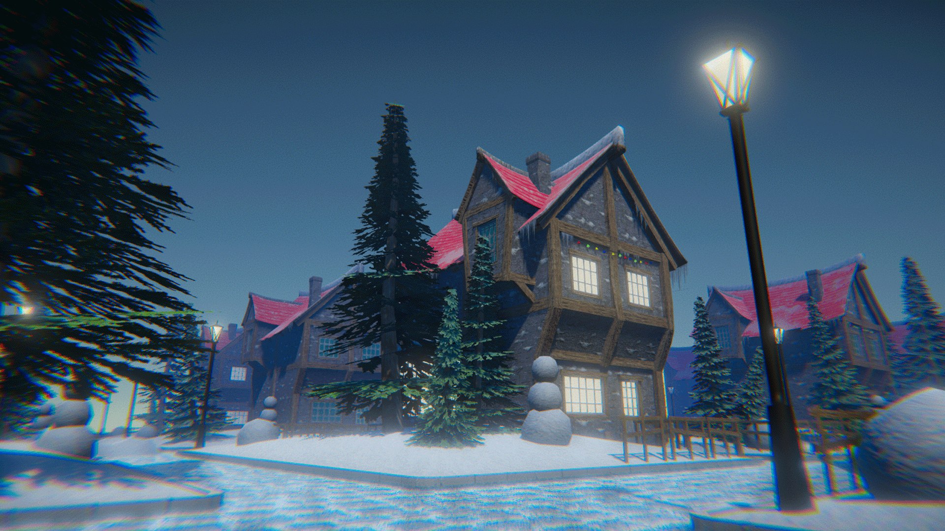 House Winter 3D Model - TurboSquid 1439539