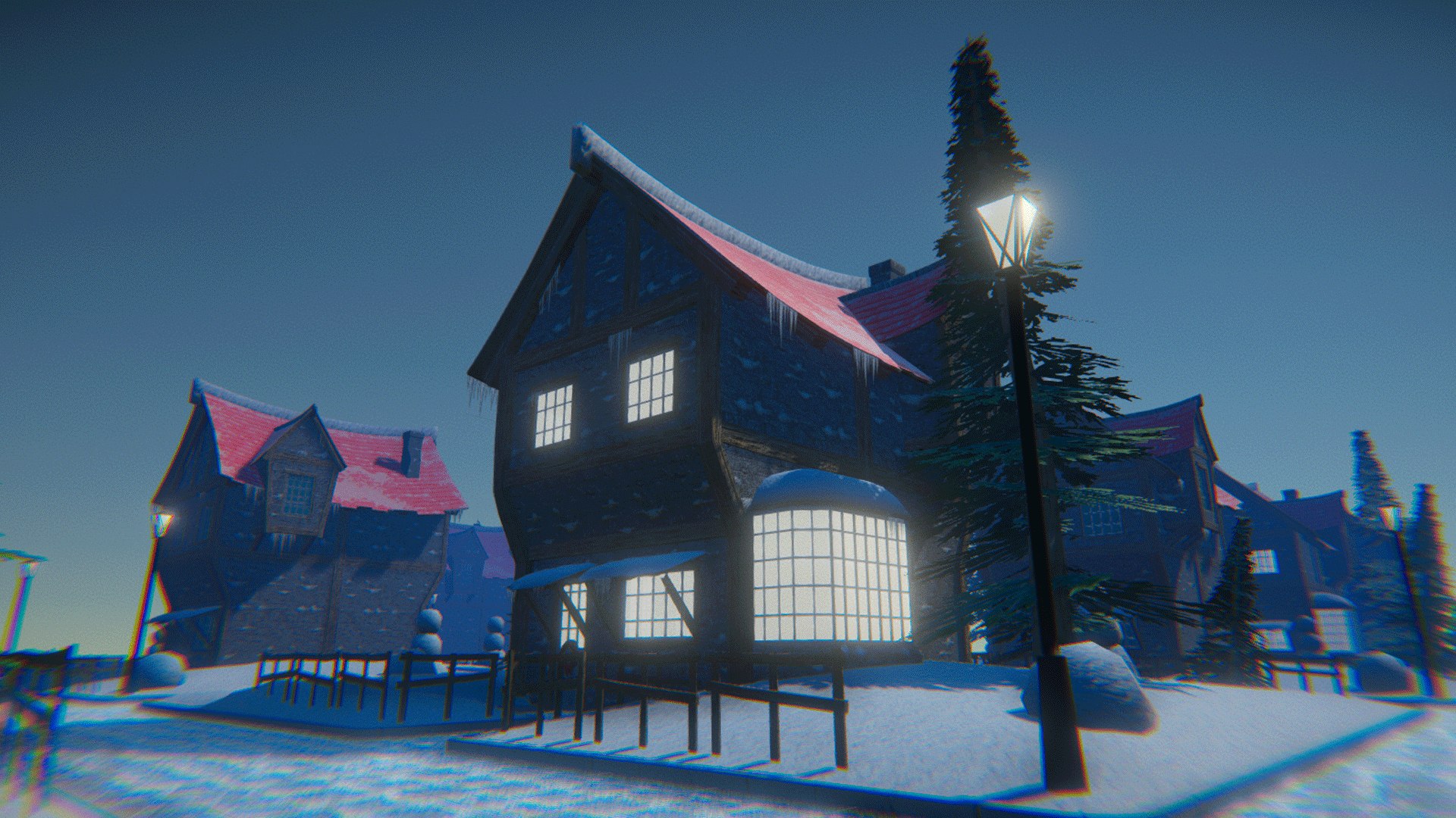House Winter 3D Model - TurboSquid 1439539