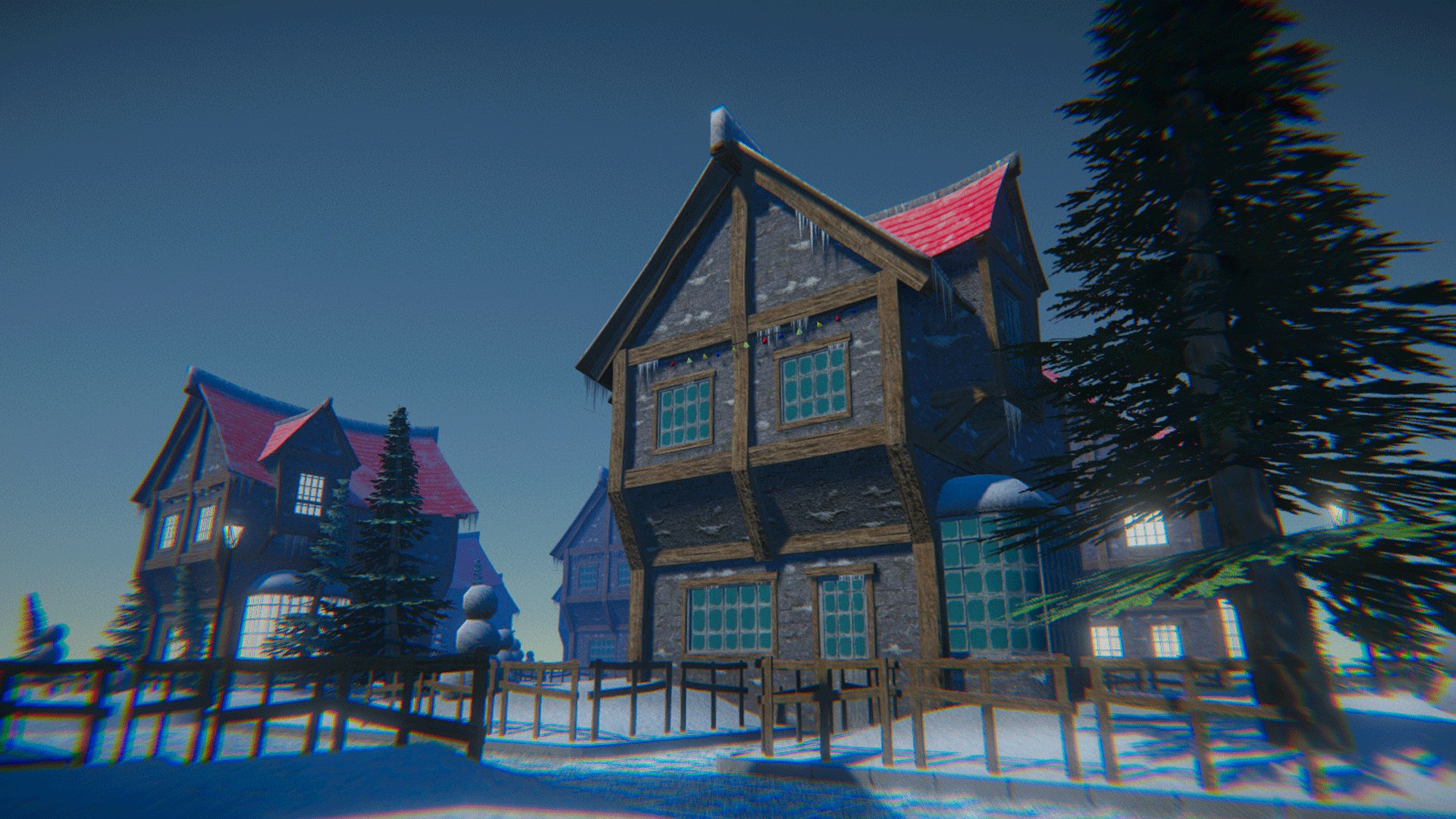 House Winter 3D Model - TurboSquid 1439539