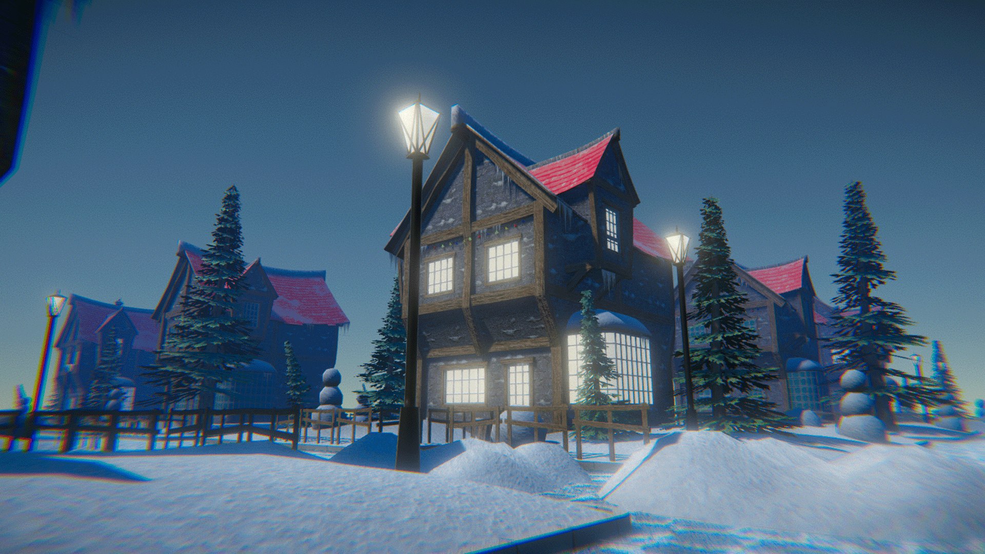 House Winter 3D Model - TurboSquid 1439539