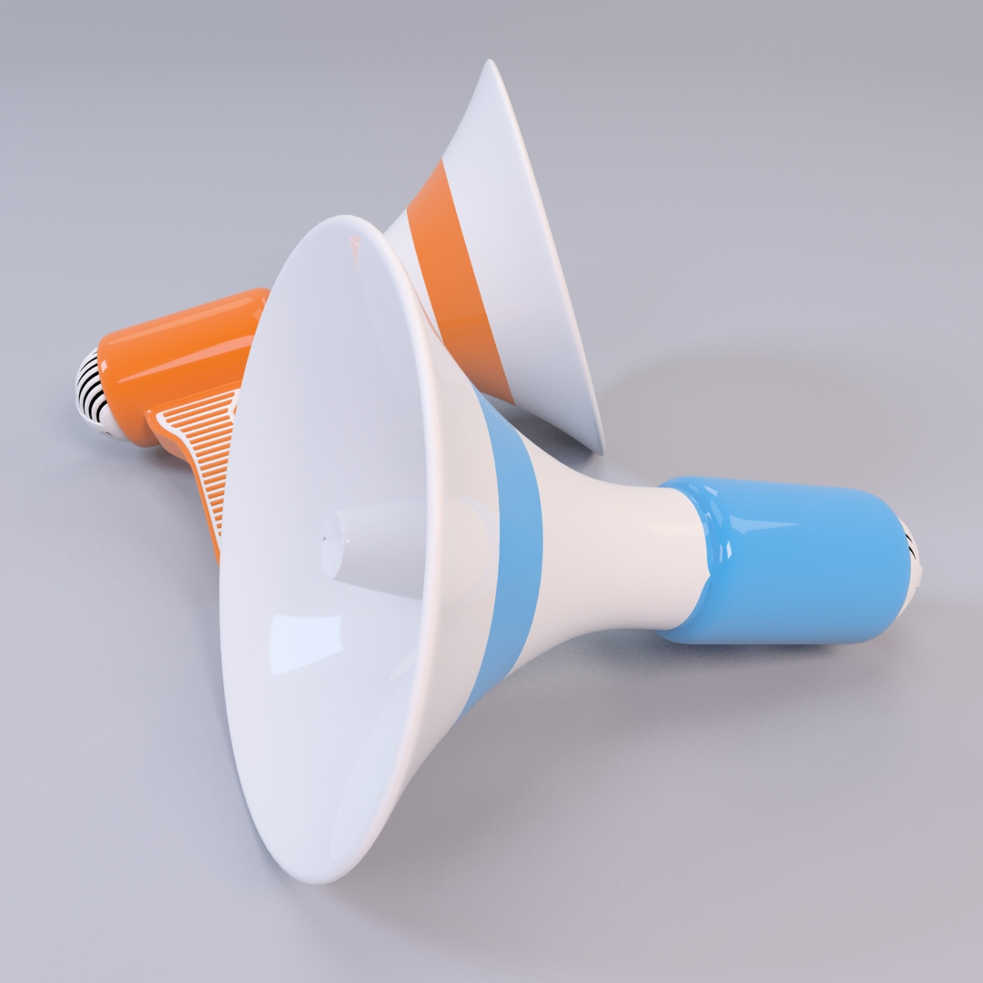 free megaphone 3d model