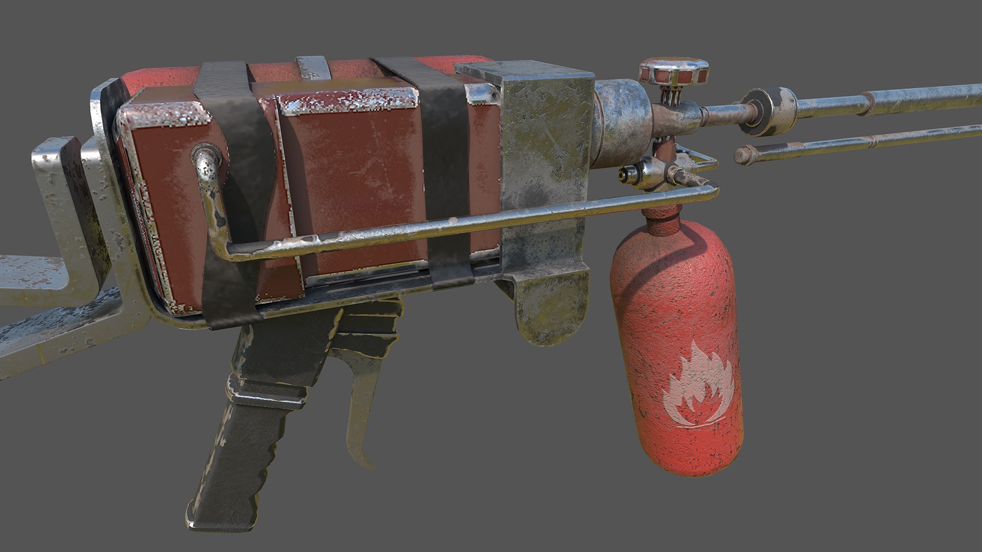 3D FlameThrower Gun Model - TurboSquid 2133469