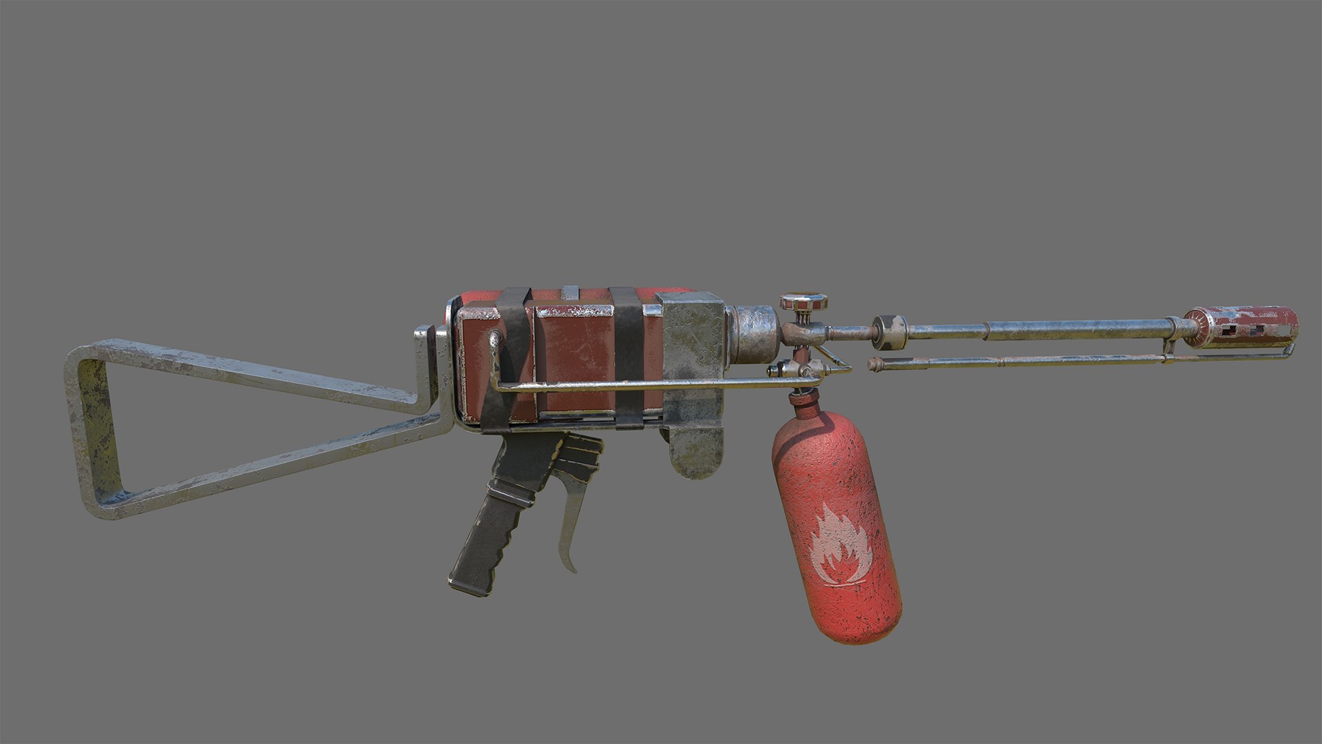 3D FlameThrower Gun Model - TurboSquid 2133469
