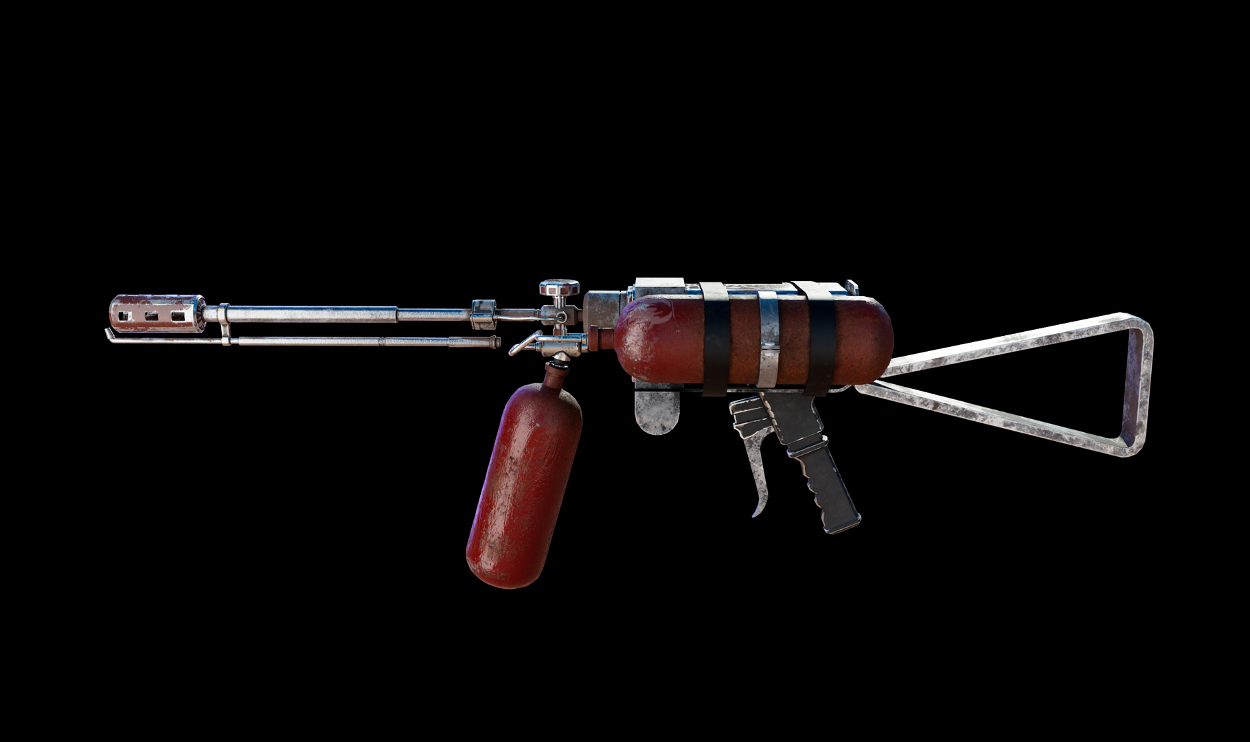 3D FlameThrower Gun Model - TurboSquid 2133469