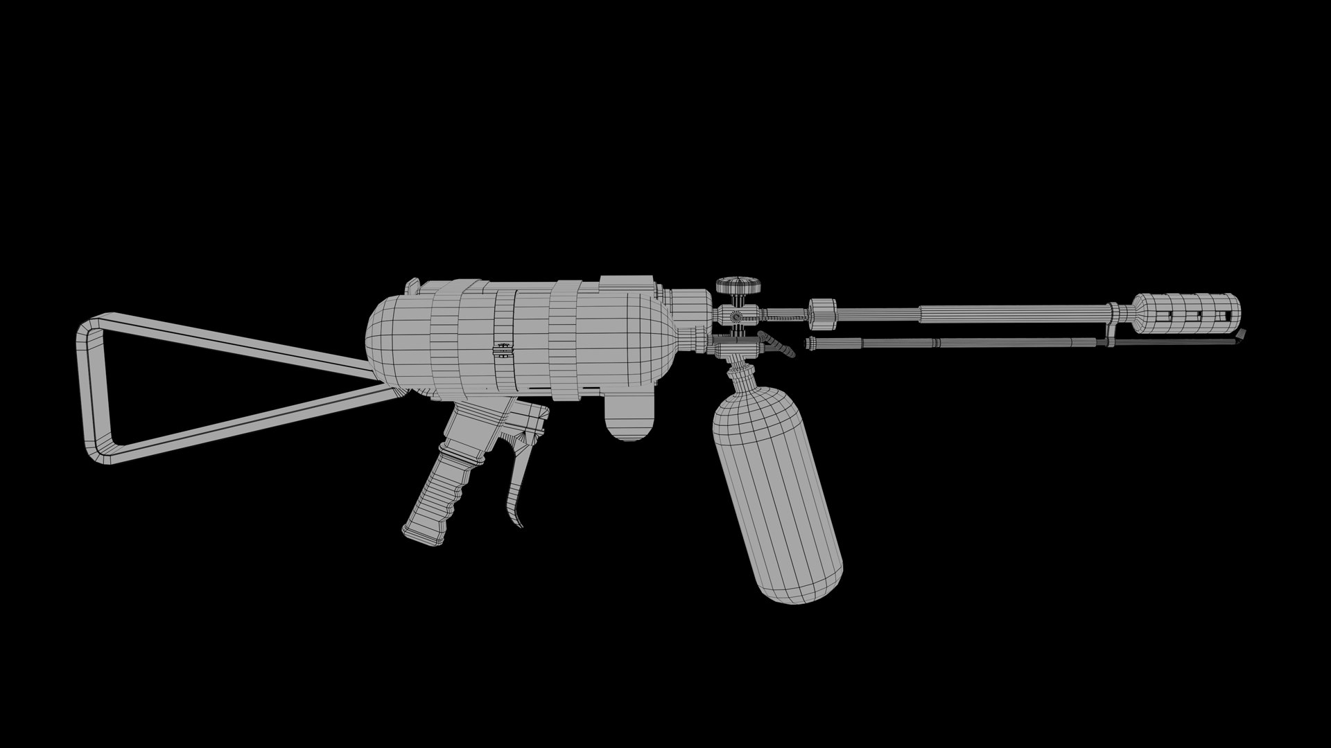 3D FlameThrower Gun Model - TurboSquid 2133469