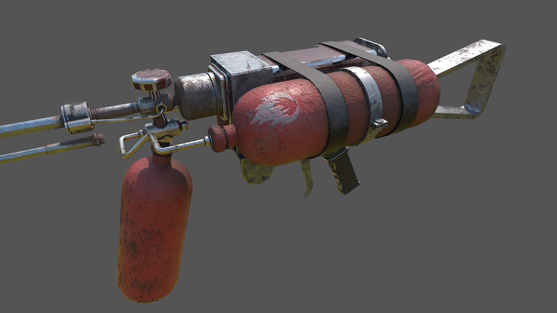 3D FlameThrower Gun Model - TurboSquid 2133469
