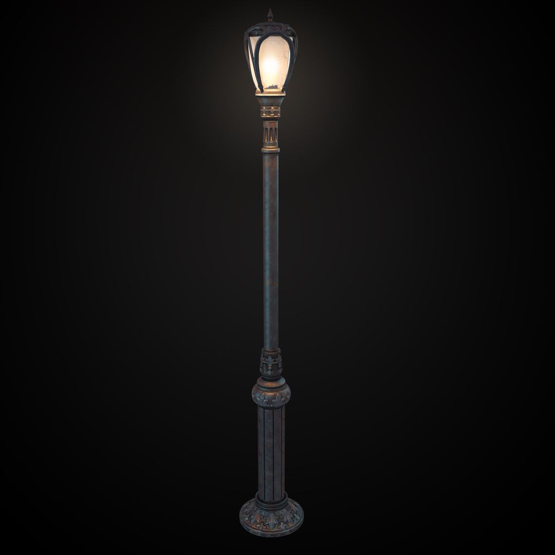 3d new york street lamp