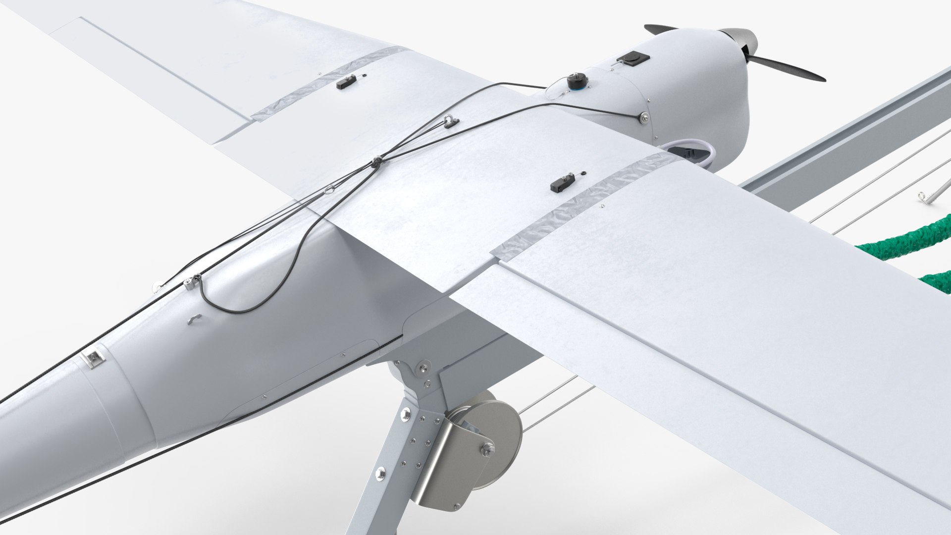 3D Russian UAV Orlan 10 With Launch Catapult Model - TurboSquid 2000271