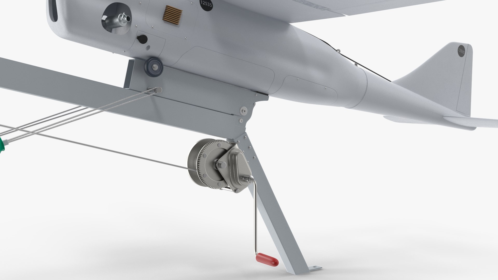 3D Russian UAV Orlan 10 With Launch Catapult Model - TurboSquid 2000271