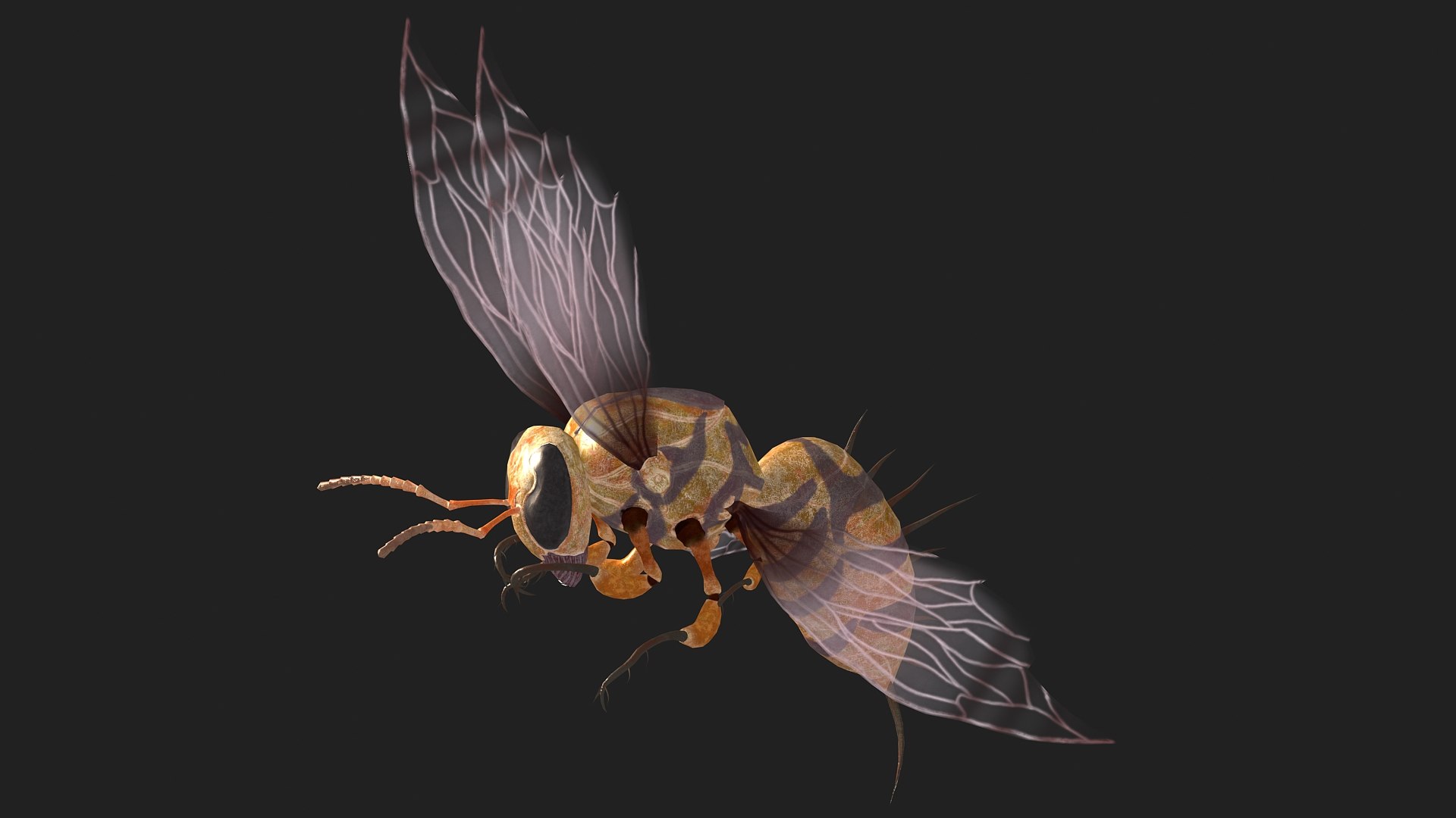 3D Animated Bee - TurboSquid 2156284