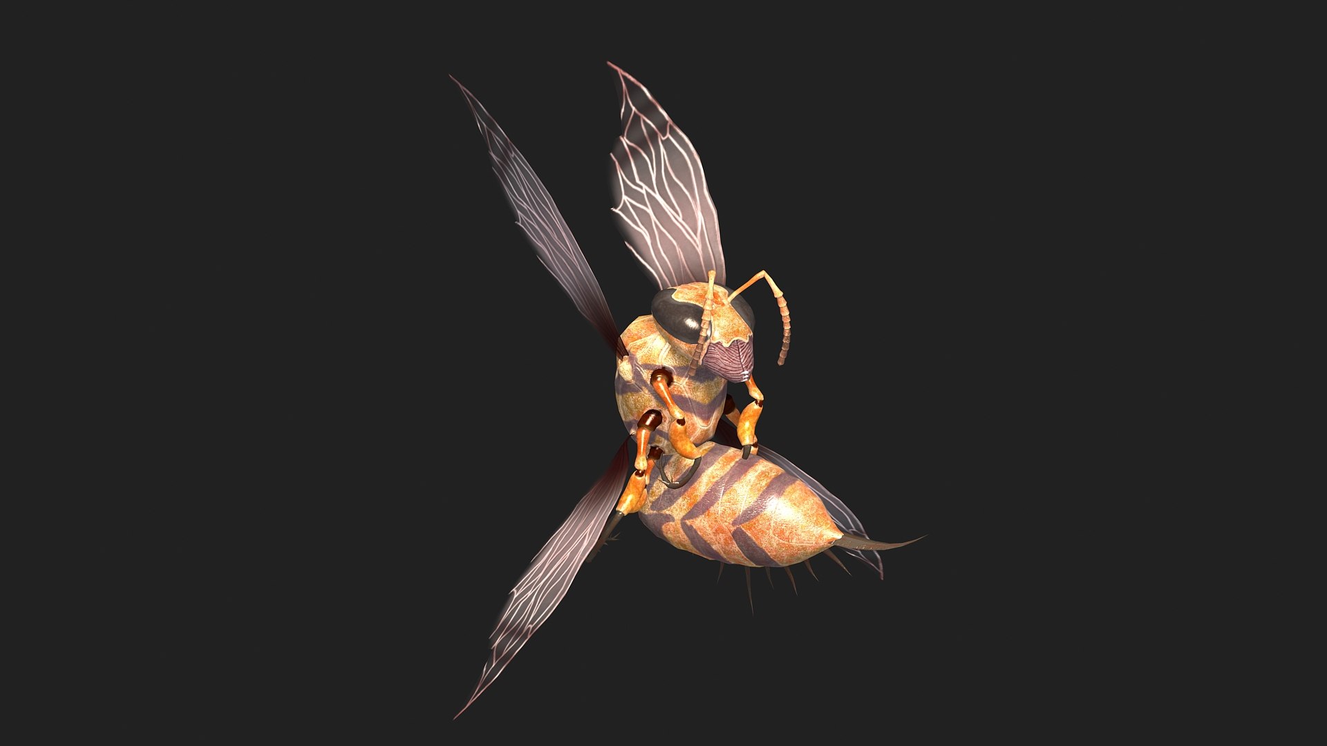 3D Animated Bee - TurboSquid 2156284