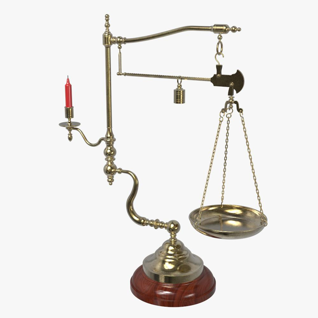 3D antique balance scales model - TurboSquid 1347216
