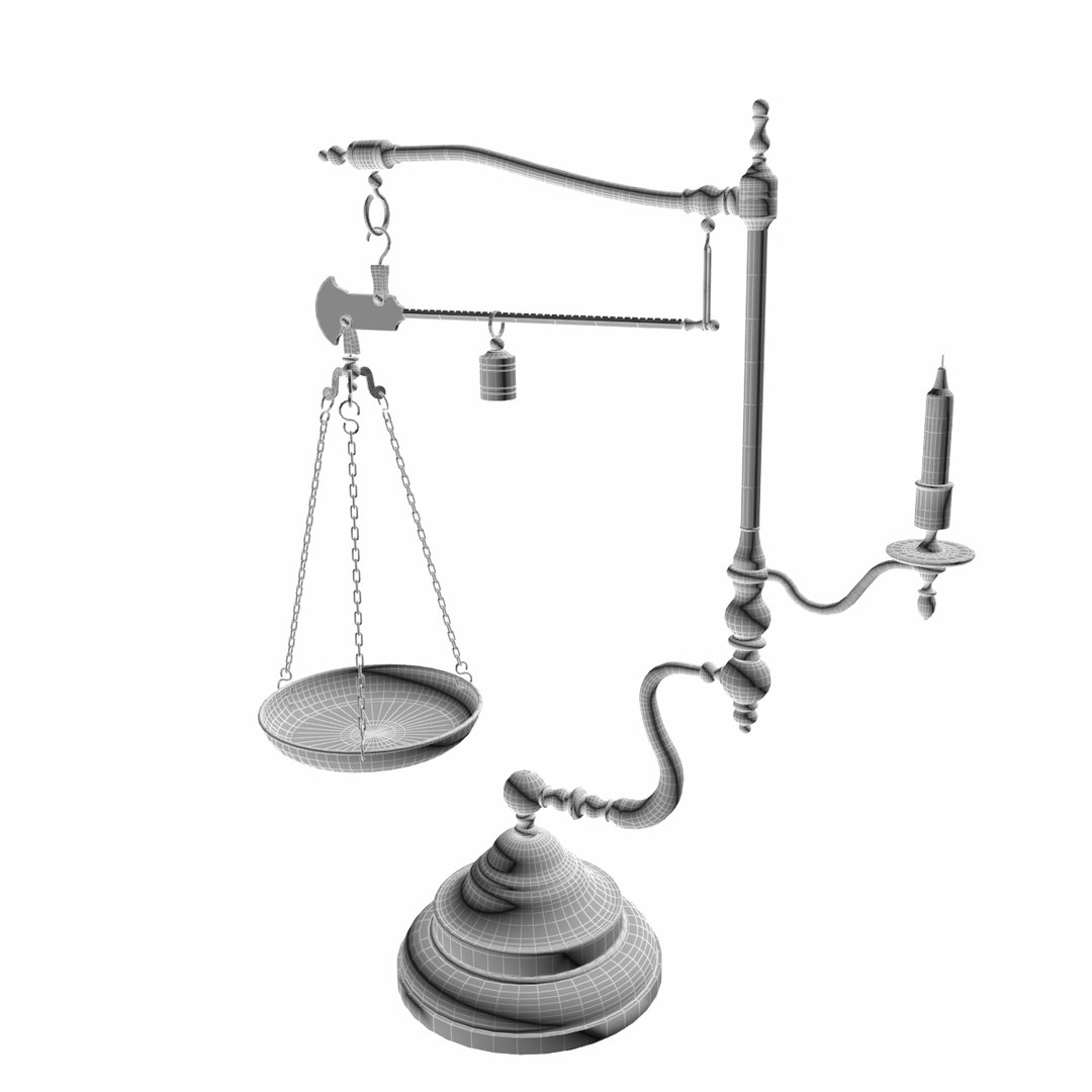 3D Antique Balance Scales Model - TurboSquid 1347216
